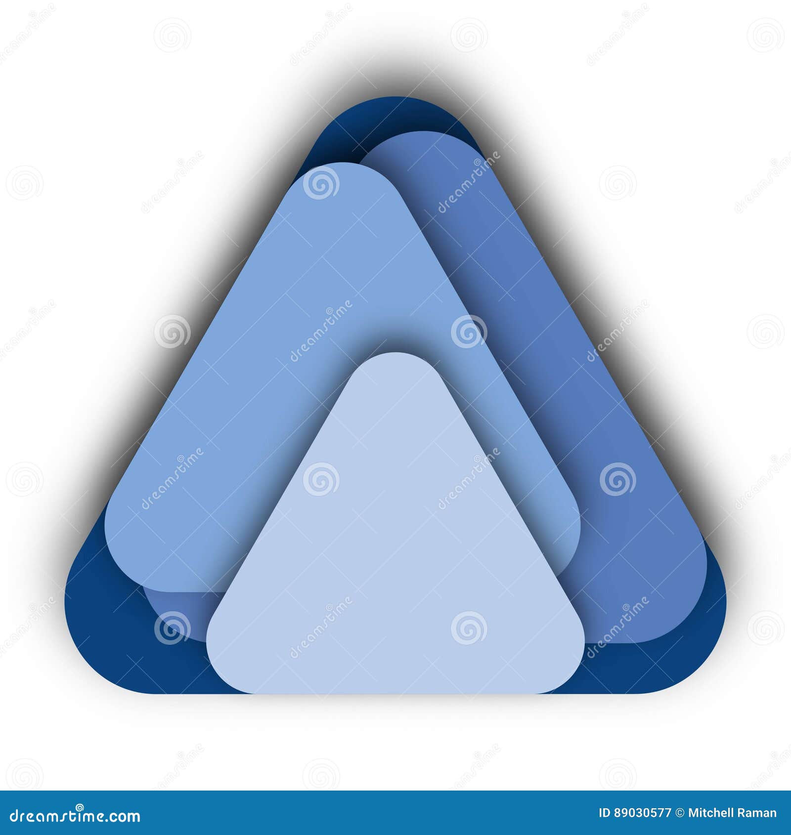 Different Blue Triangles Vector Icon Stock Vector - Illustration of ...