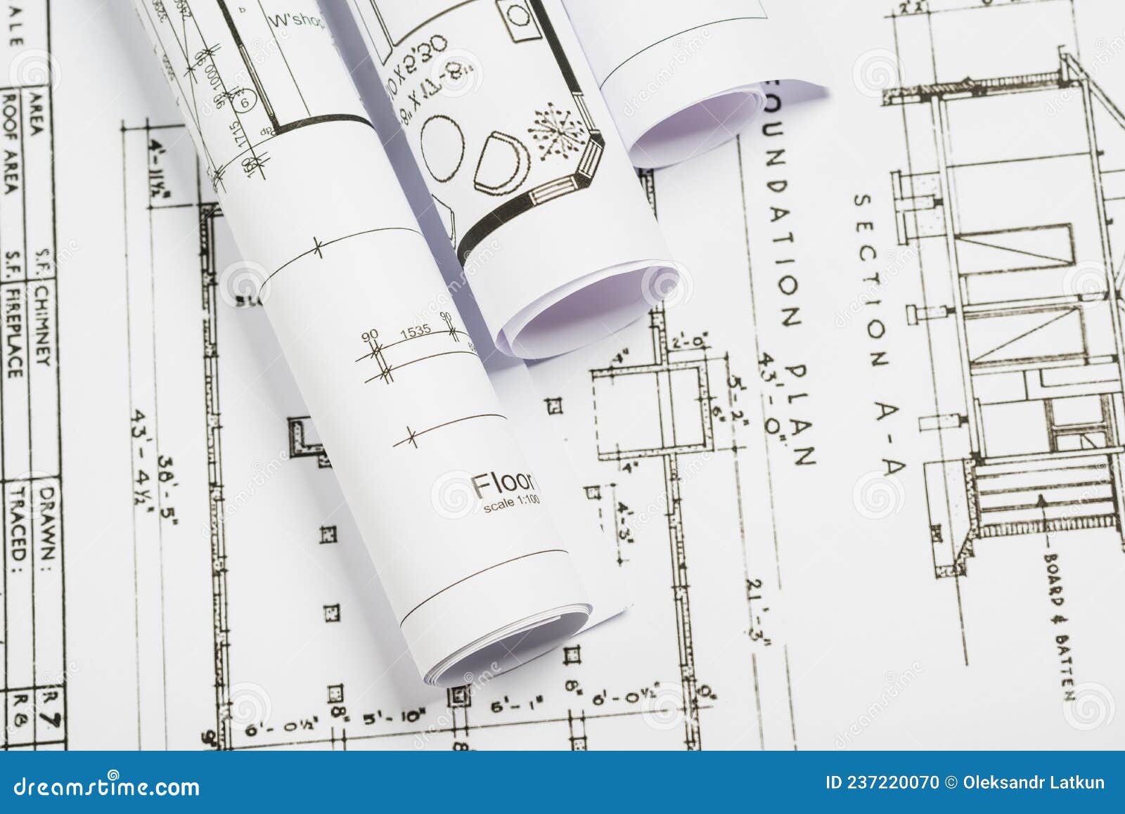 From Different Blueprints. High Quality Photo Stock Photo - Image of ...