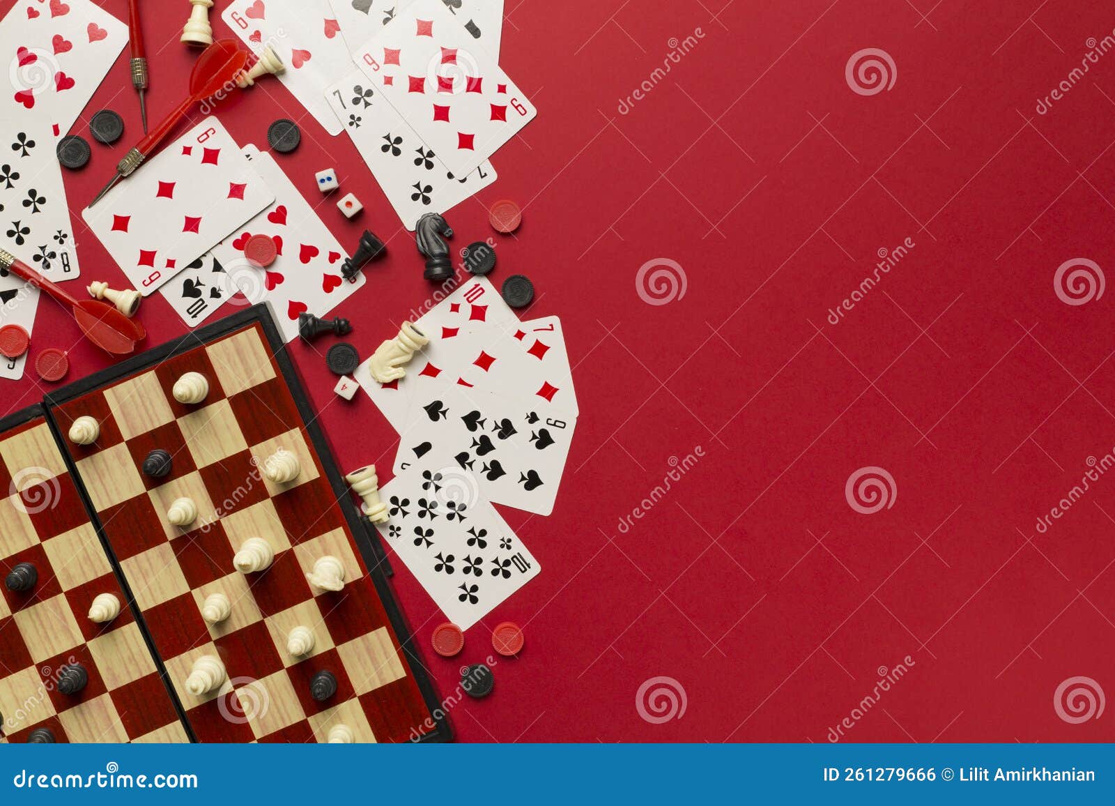 Different Board Games on Color Background, Top View Stock Photo - Image ...