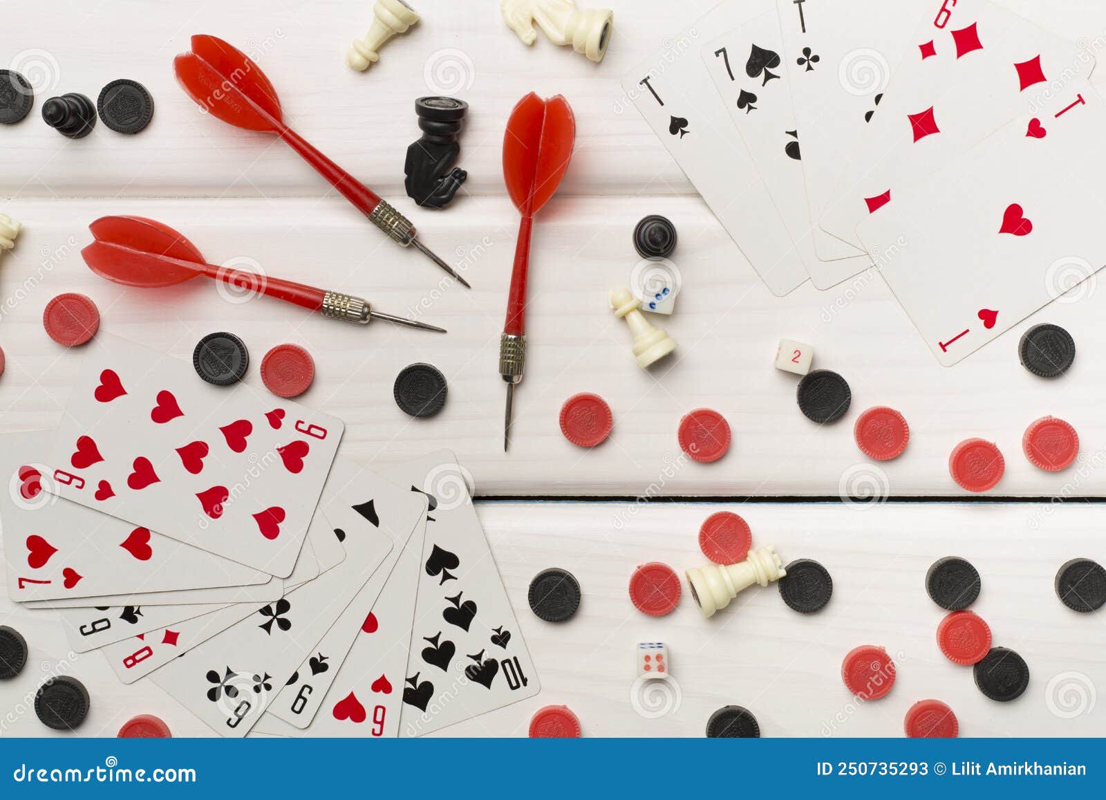 Different Board Games on Wooden Background, Top View Stock Image ...