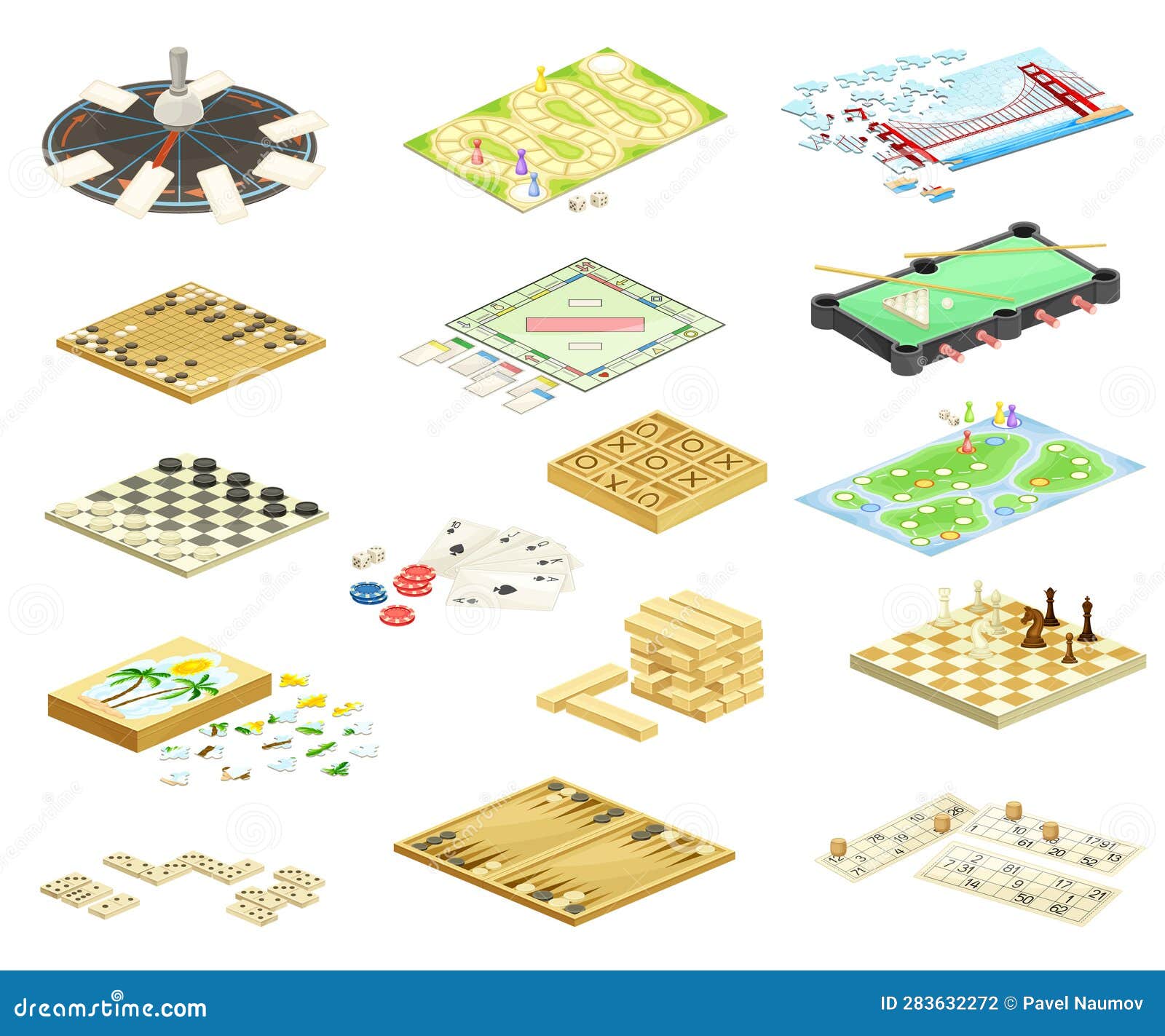 Different Board or Tabletop Games with Pieces and Playing Surface Big ...