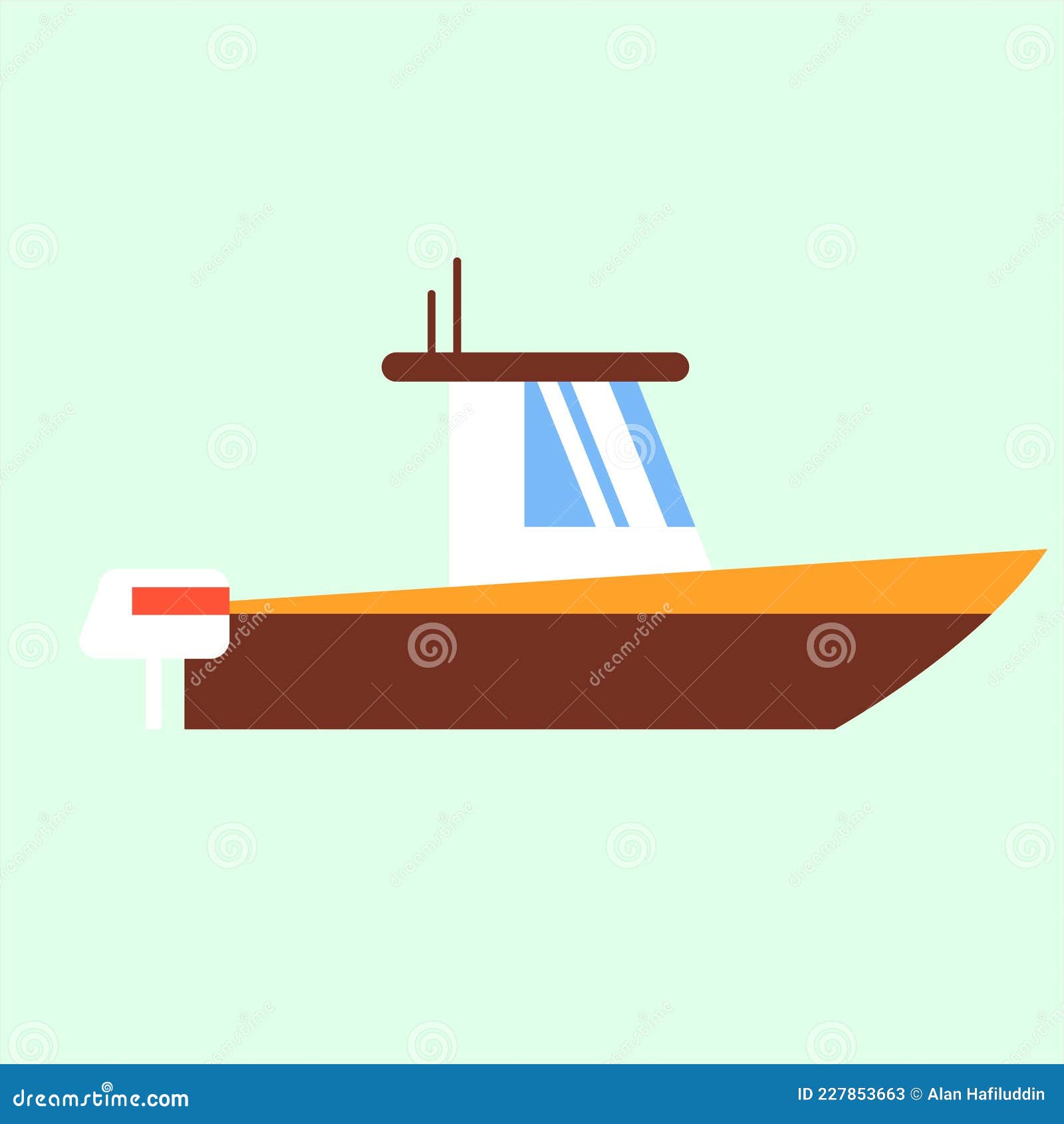 Different Boat Design Flat Vector Stock Vector - Illustration of ...