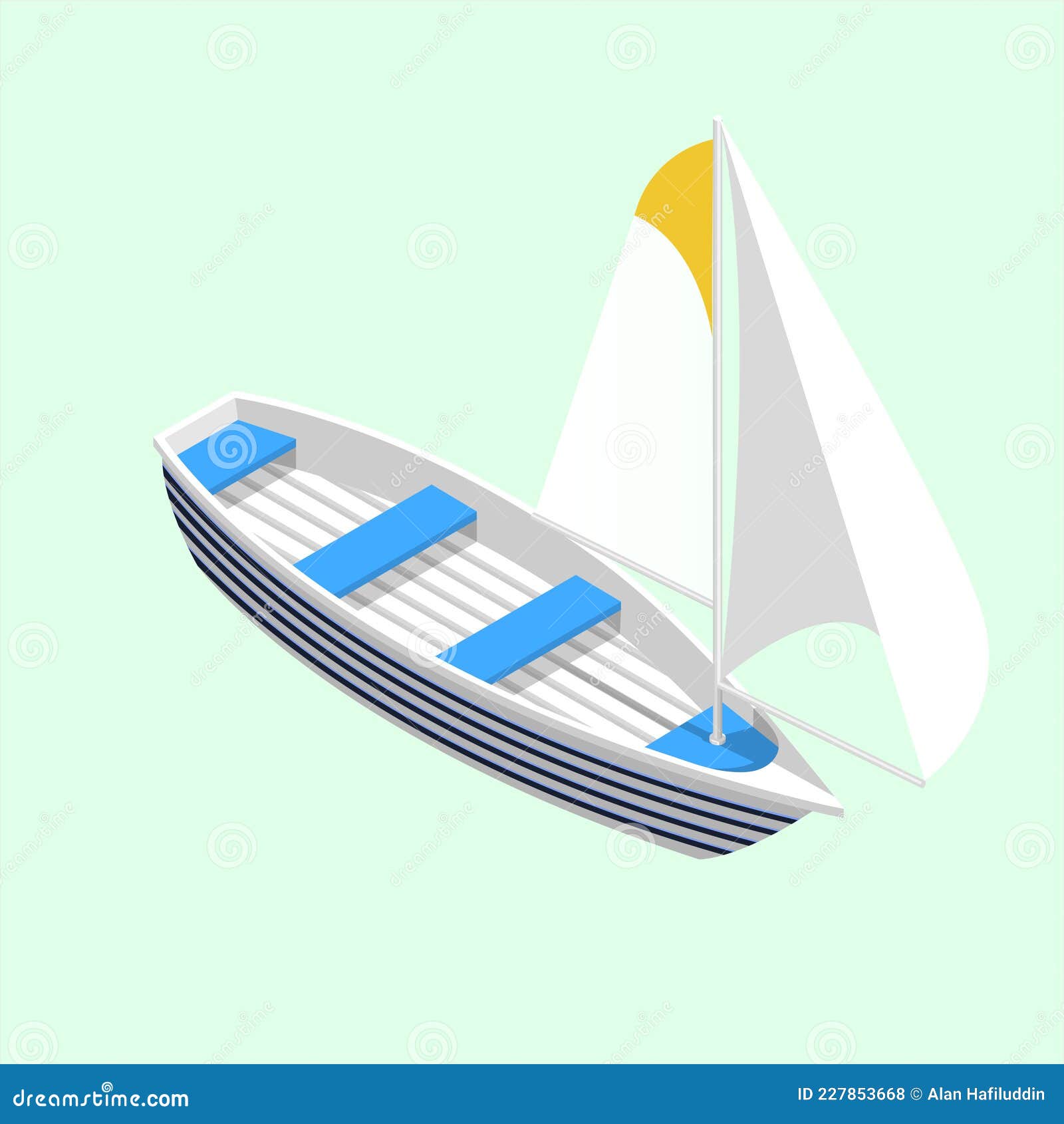 Different Boat Design Flat Vector Stock Vector - Illustration of beach ...