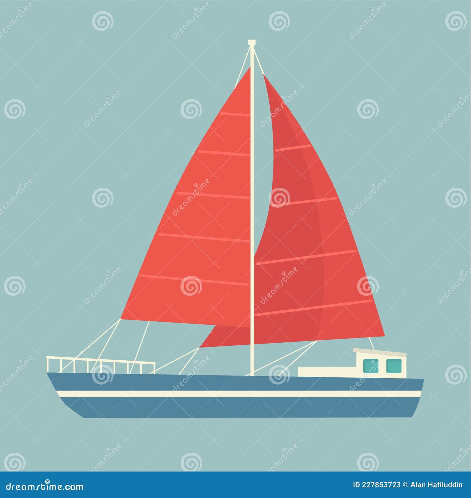 Different Boat Design Flat Vector Stock Vector - Illustration of ...