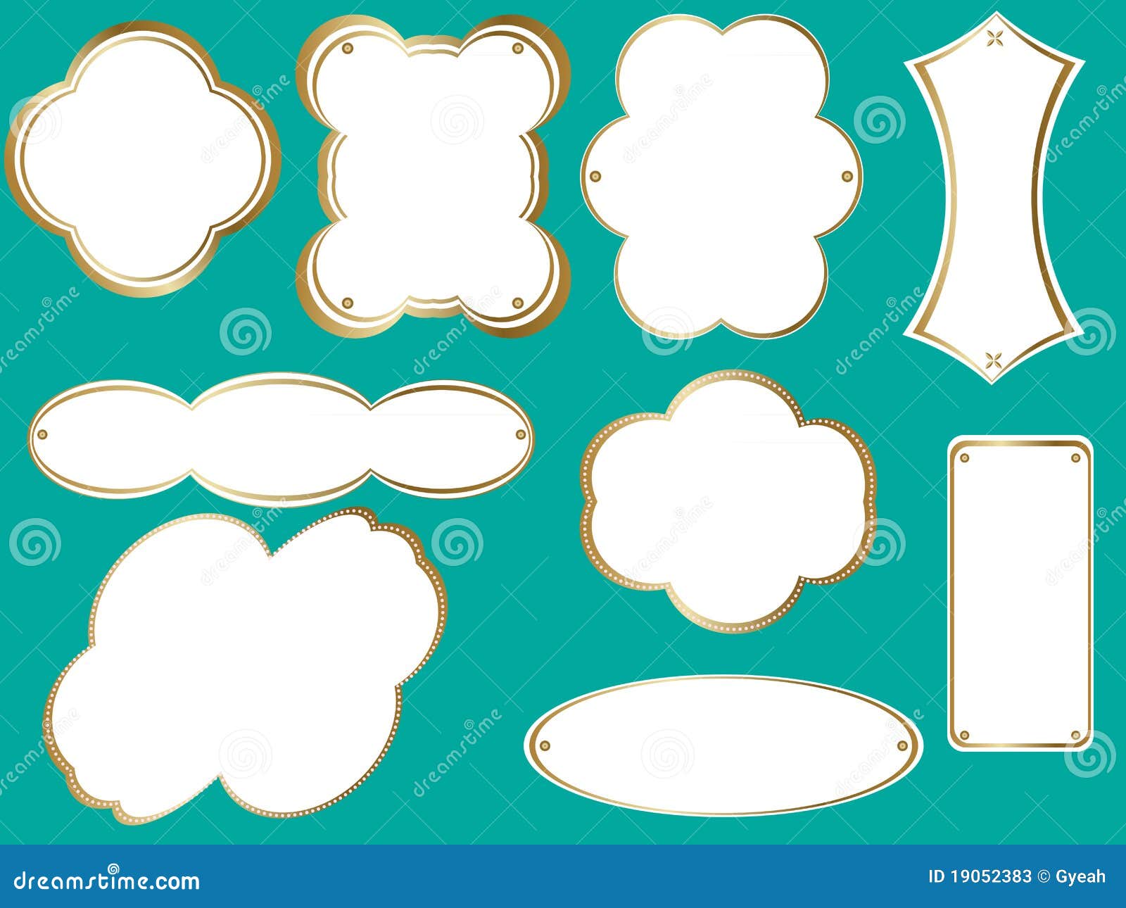 Different Book Plates, Frames Stock Illustration - Illustration of book ...