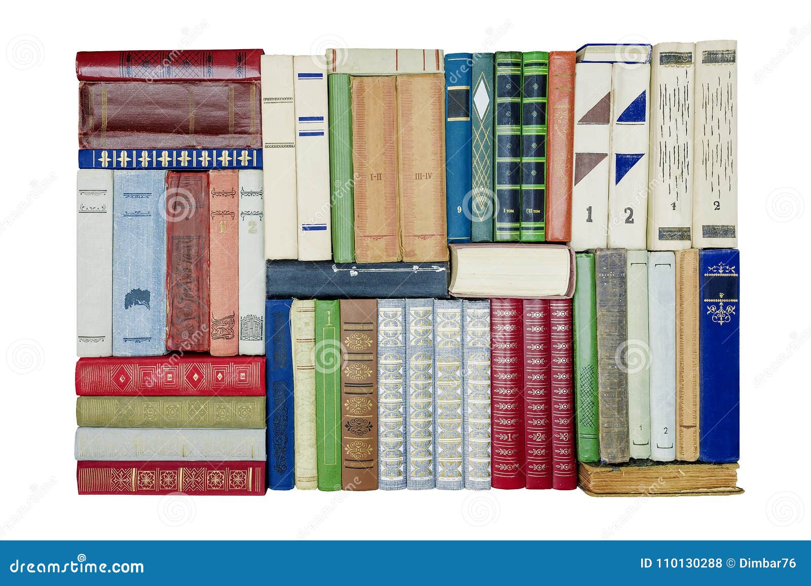 Different Books on White Background Stock Photo - Image of bookstore ...