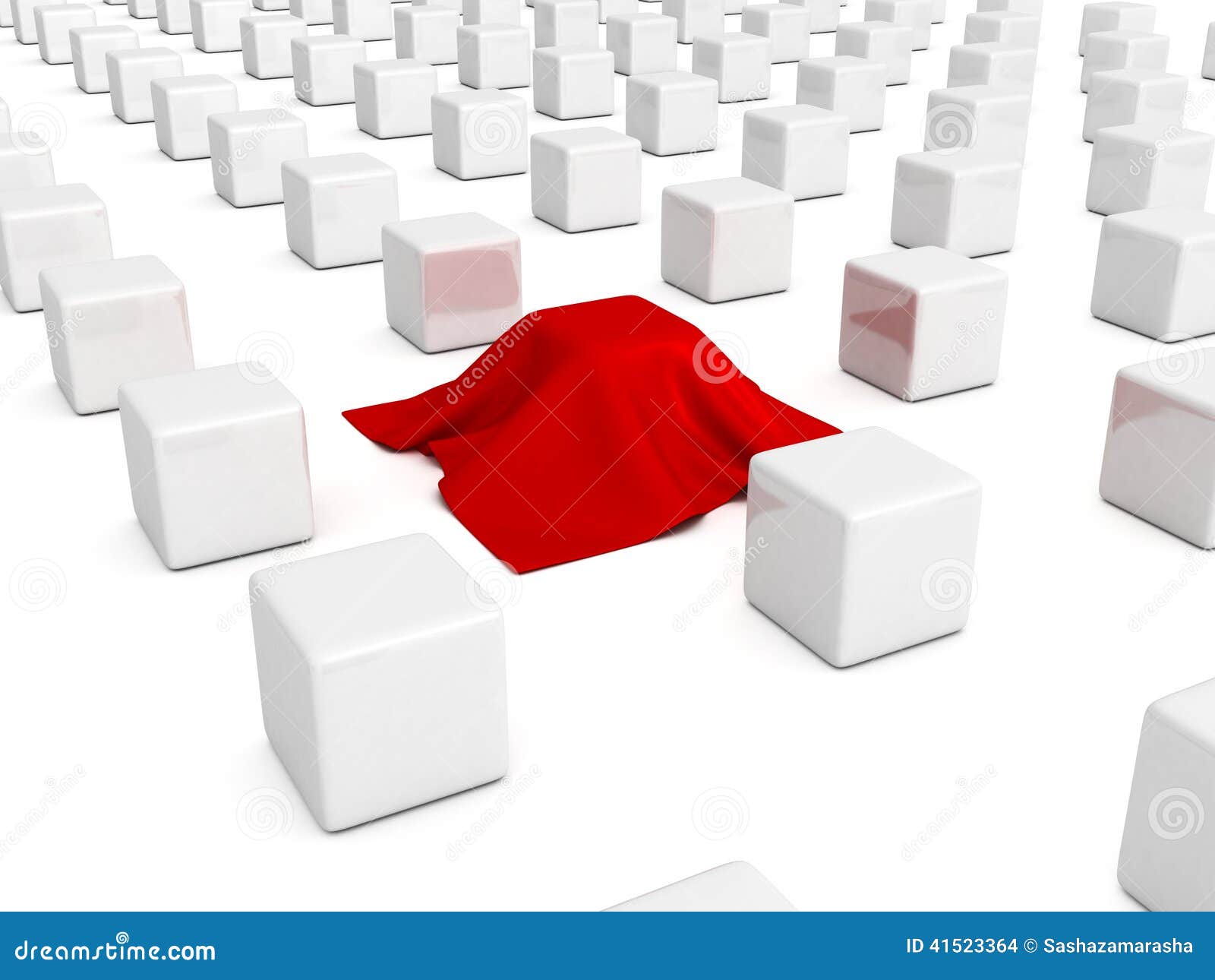 Different Box Covered with Red Cloth Stock Illustration - Illustration ...