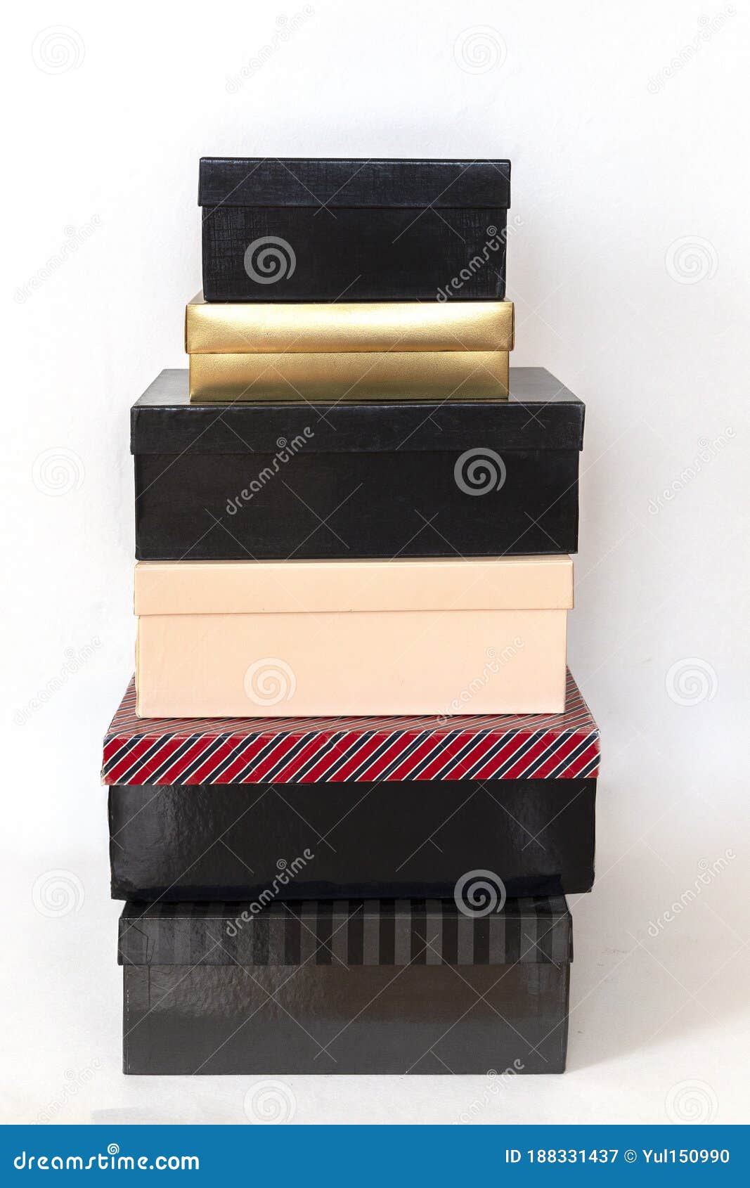 Different Boxes Standing on Each Other. Stock Image - Image of order ...
