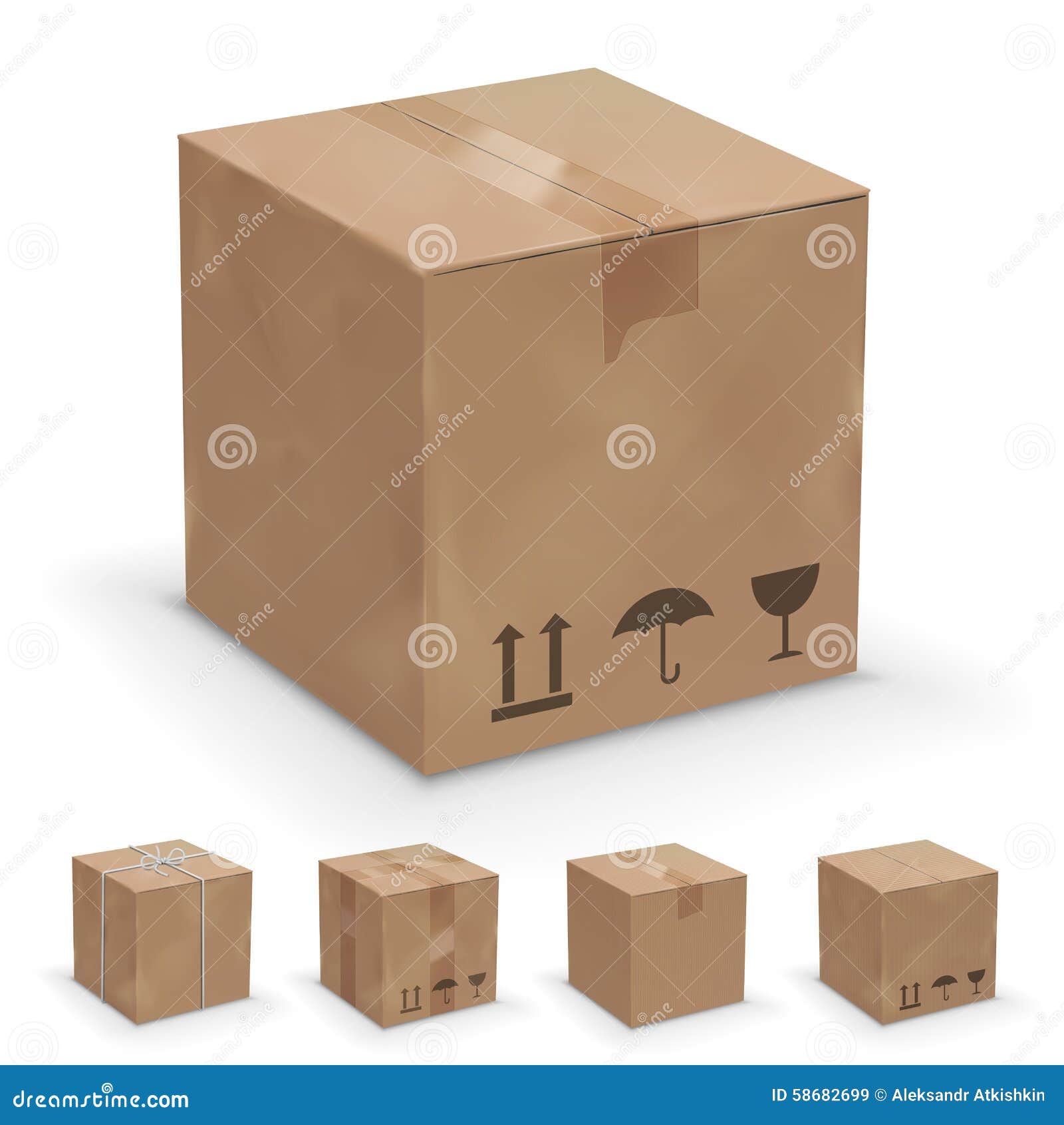 Different boxes stock vector. Illustration of package - 58682699