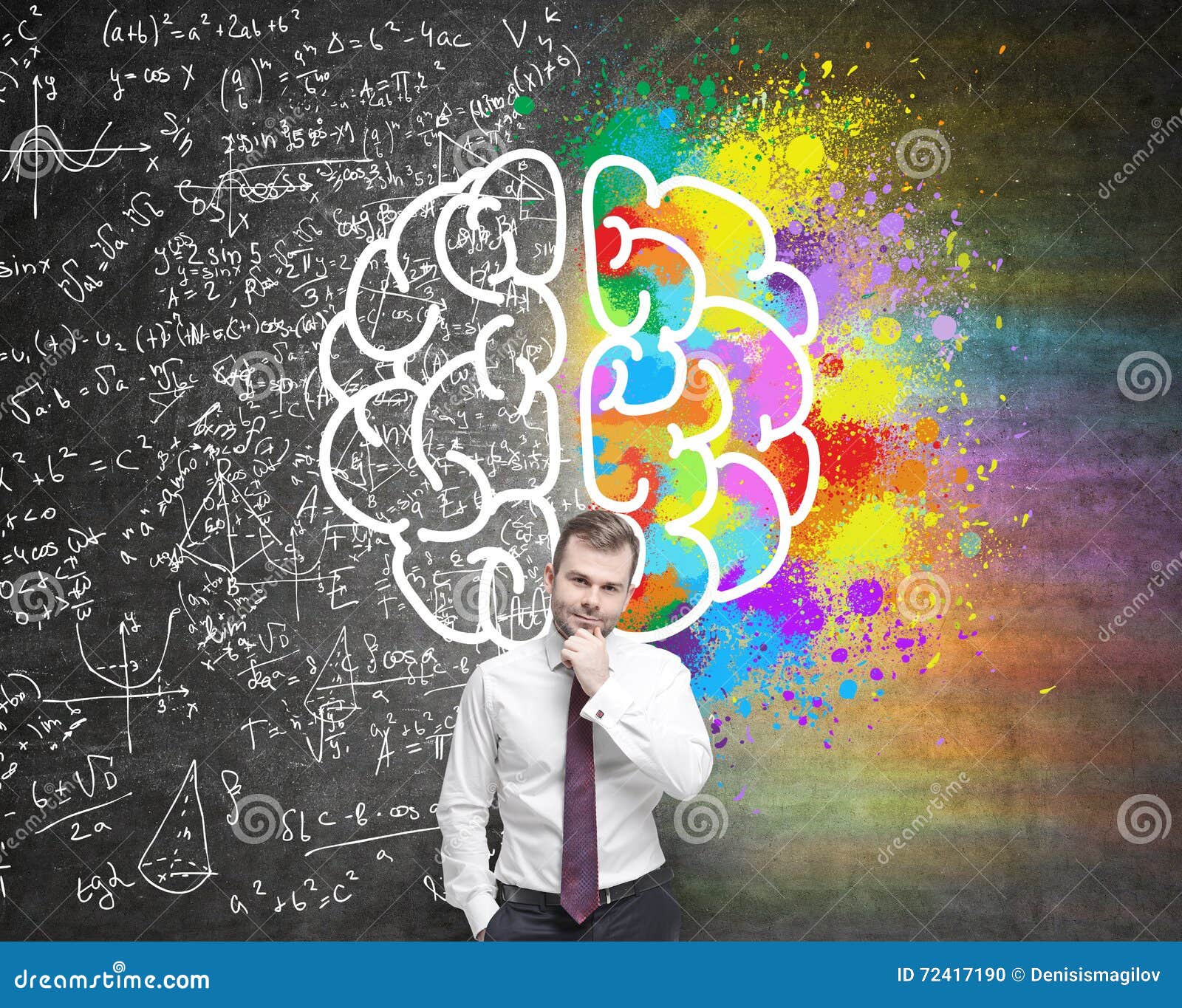 Different brain sides stock illustration. Illustration of creativity ...