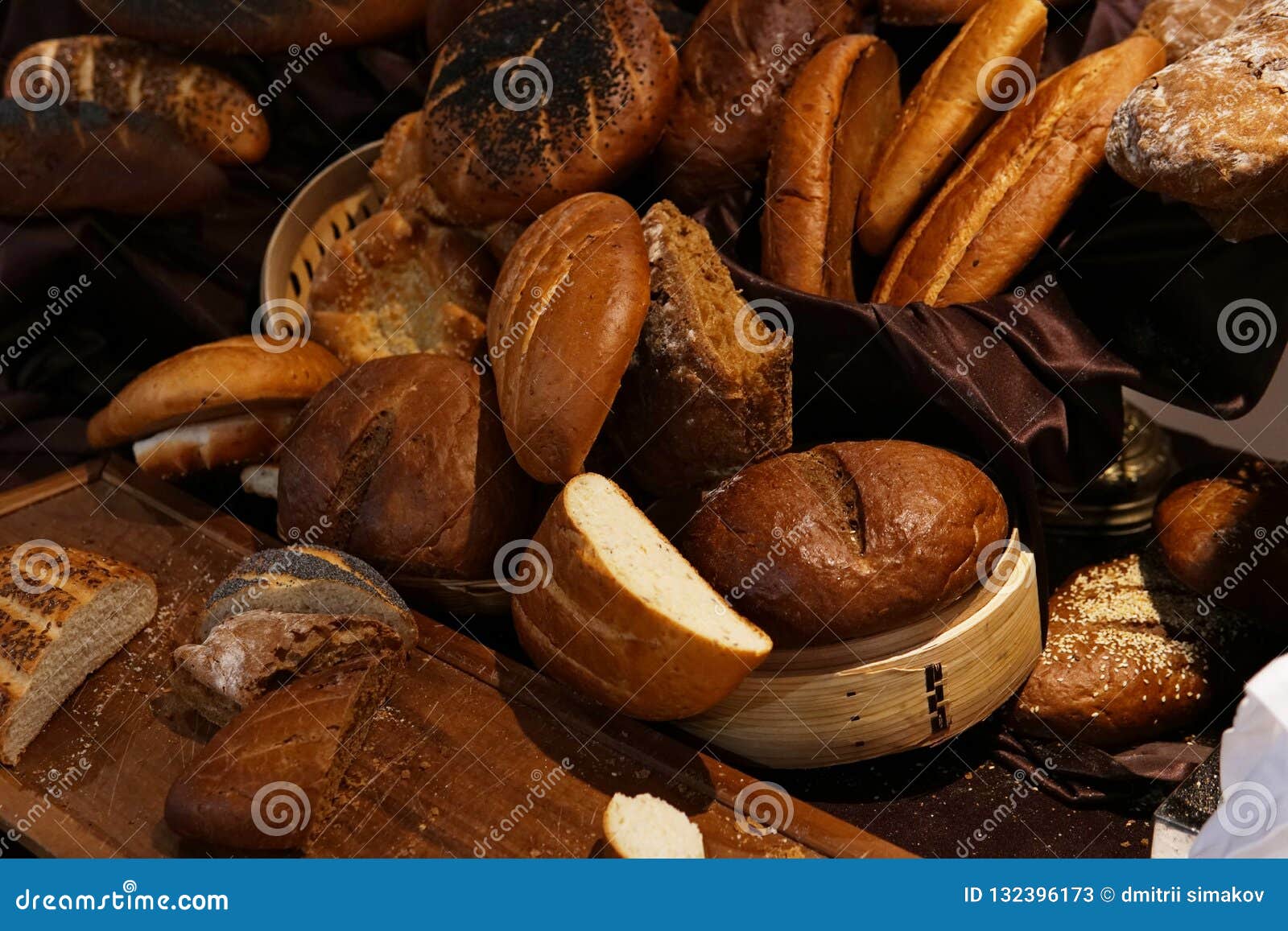 Different Bread Rolls on the Table Bakeries Stock Image - Image of ...