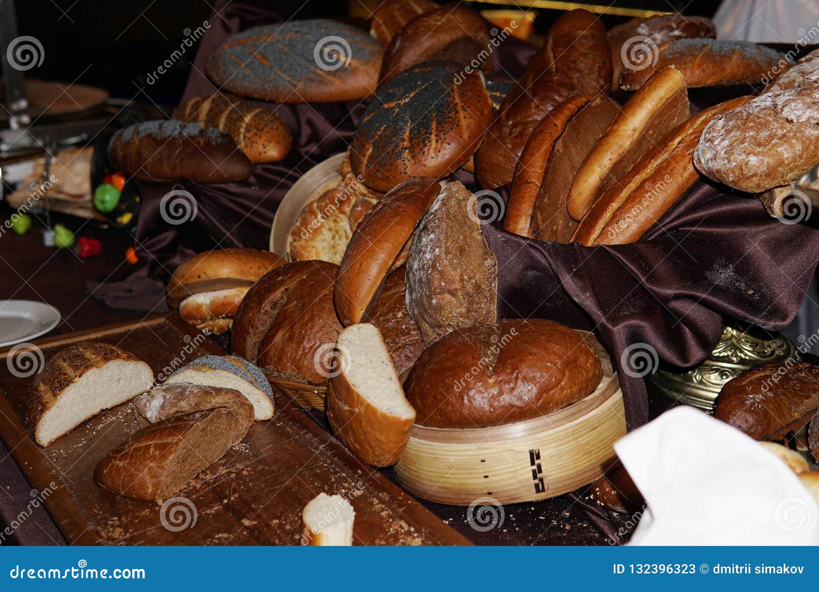 Different Bread Rolls on the Table Bakeries Stock Image - Image of ...