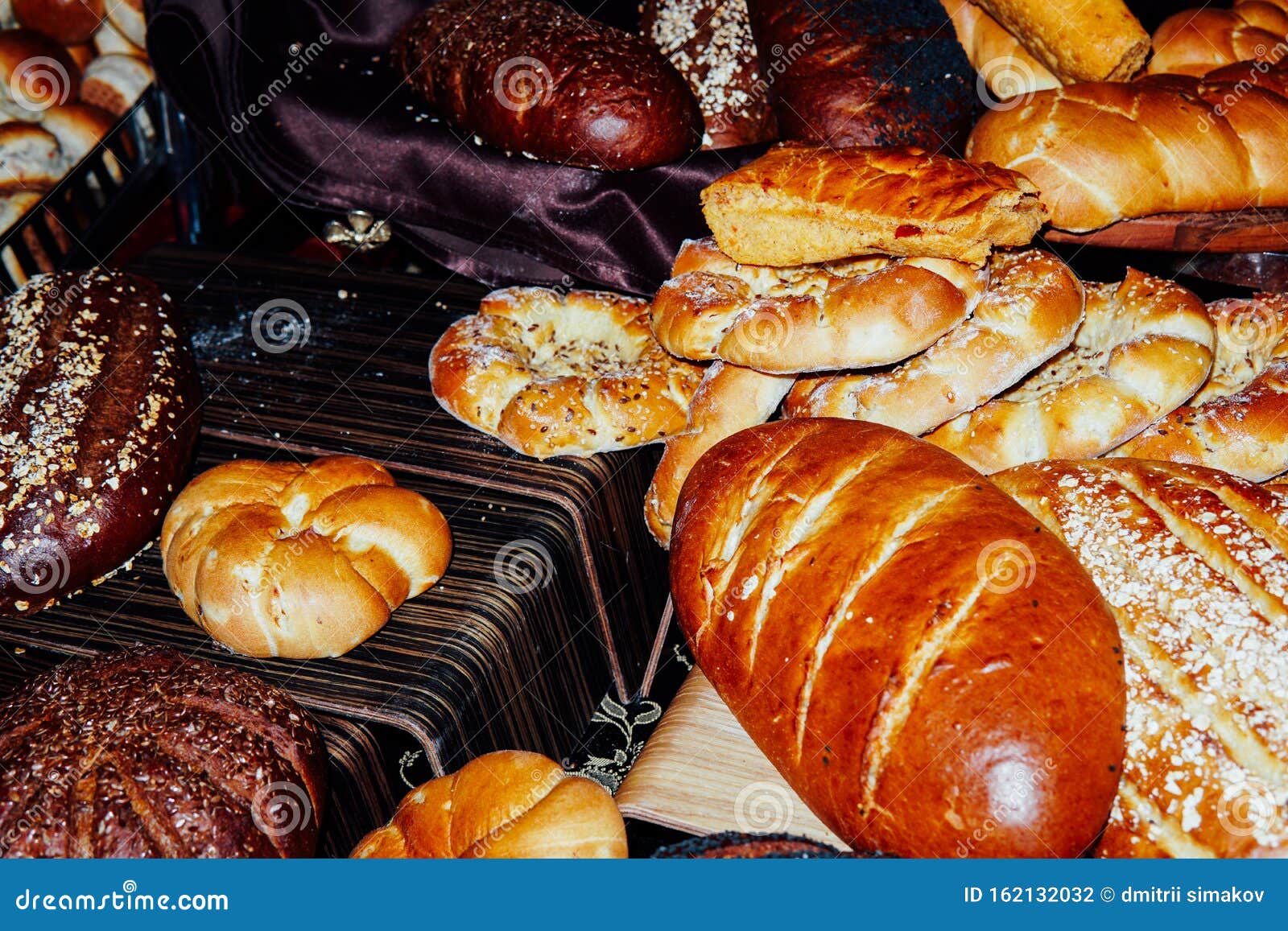 Different Bread Rolls on the Table Bakeries Stock Photo - Image of ...