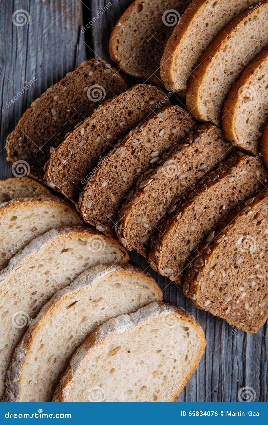 Different Bread Slices, Pastries Combination, Bread with Grains, Food ...