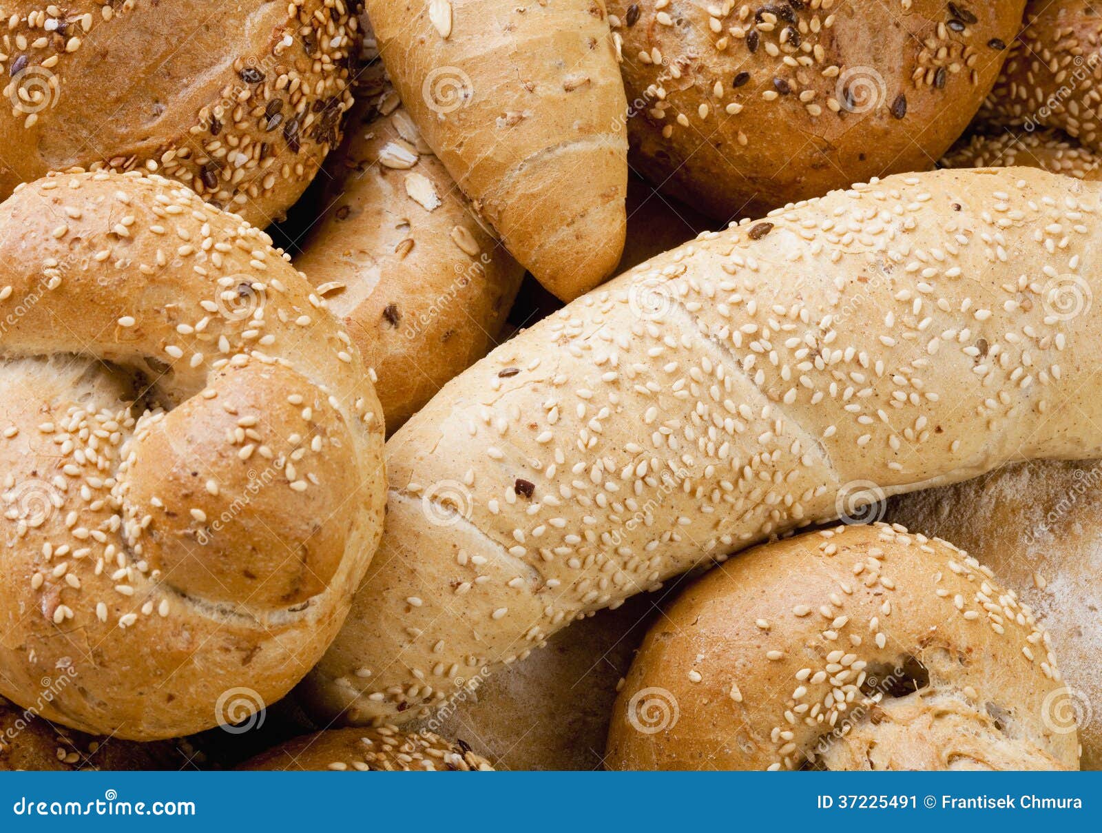 Different Breads and Rolls from Bakery Stock Image - Image of food ...