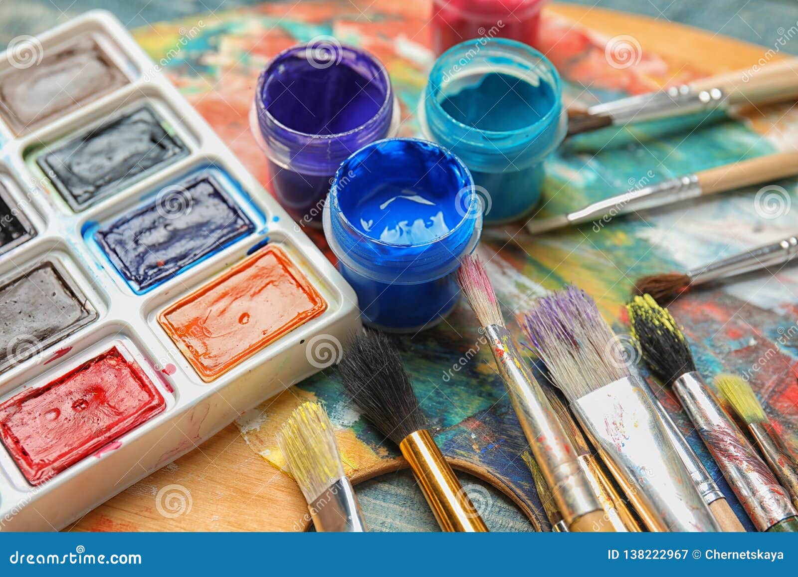 Ink Paints, Tints Palette, Bottle With Picker, Eyedropper For ...