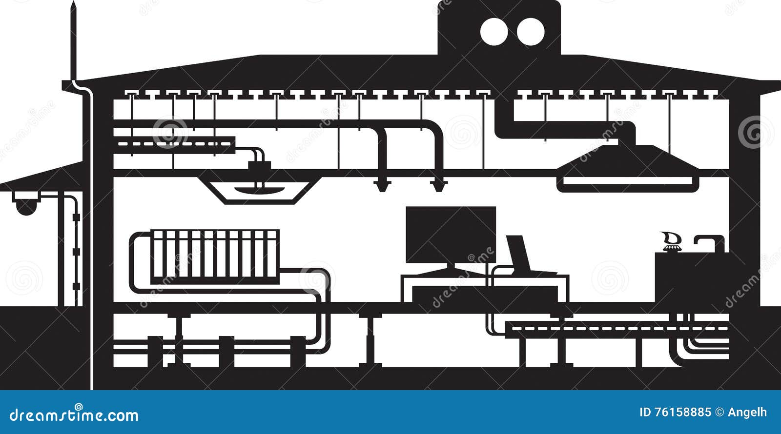 Different Building Installations Cartoon Vector | CartoonDealer.com ...