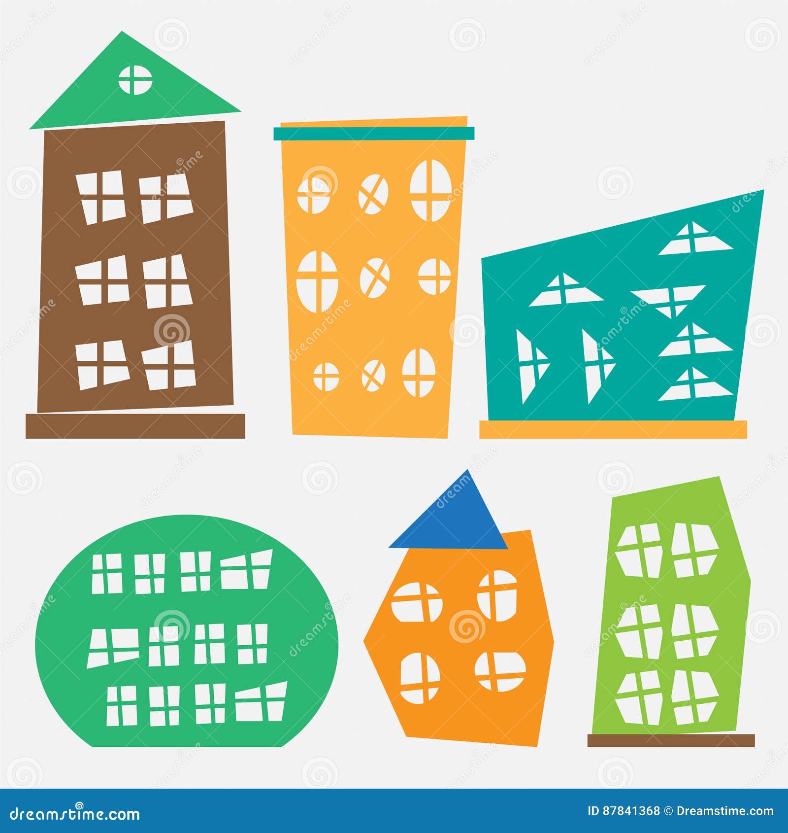 Different And Buildings Illustration | CartoonDealer.com #87841368