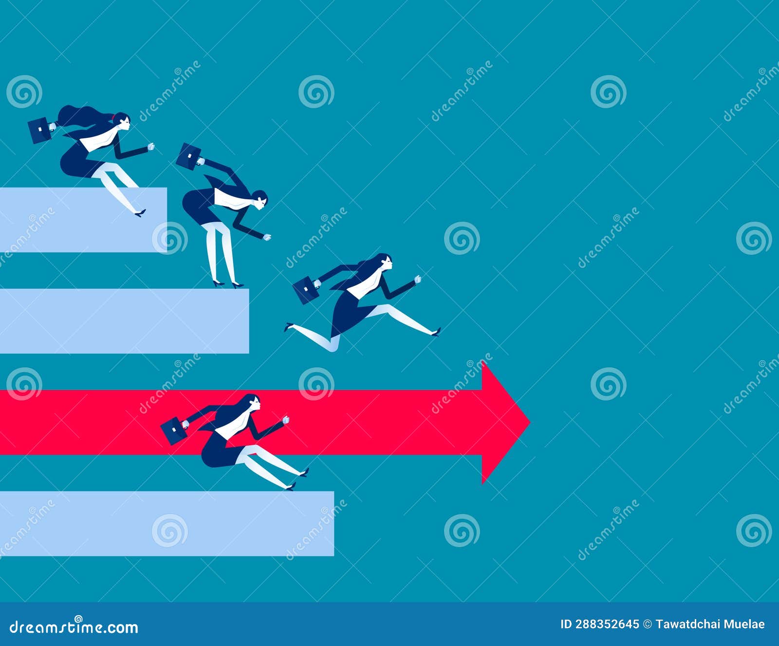 Different Business Directions. Business Road Vector Illustration Stock ...