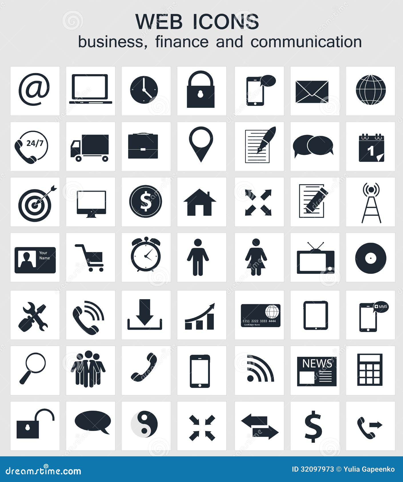 Different Business, Finance and Communication Stock Vector ...