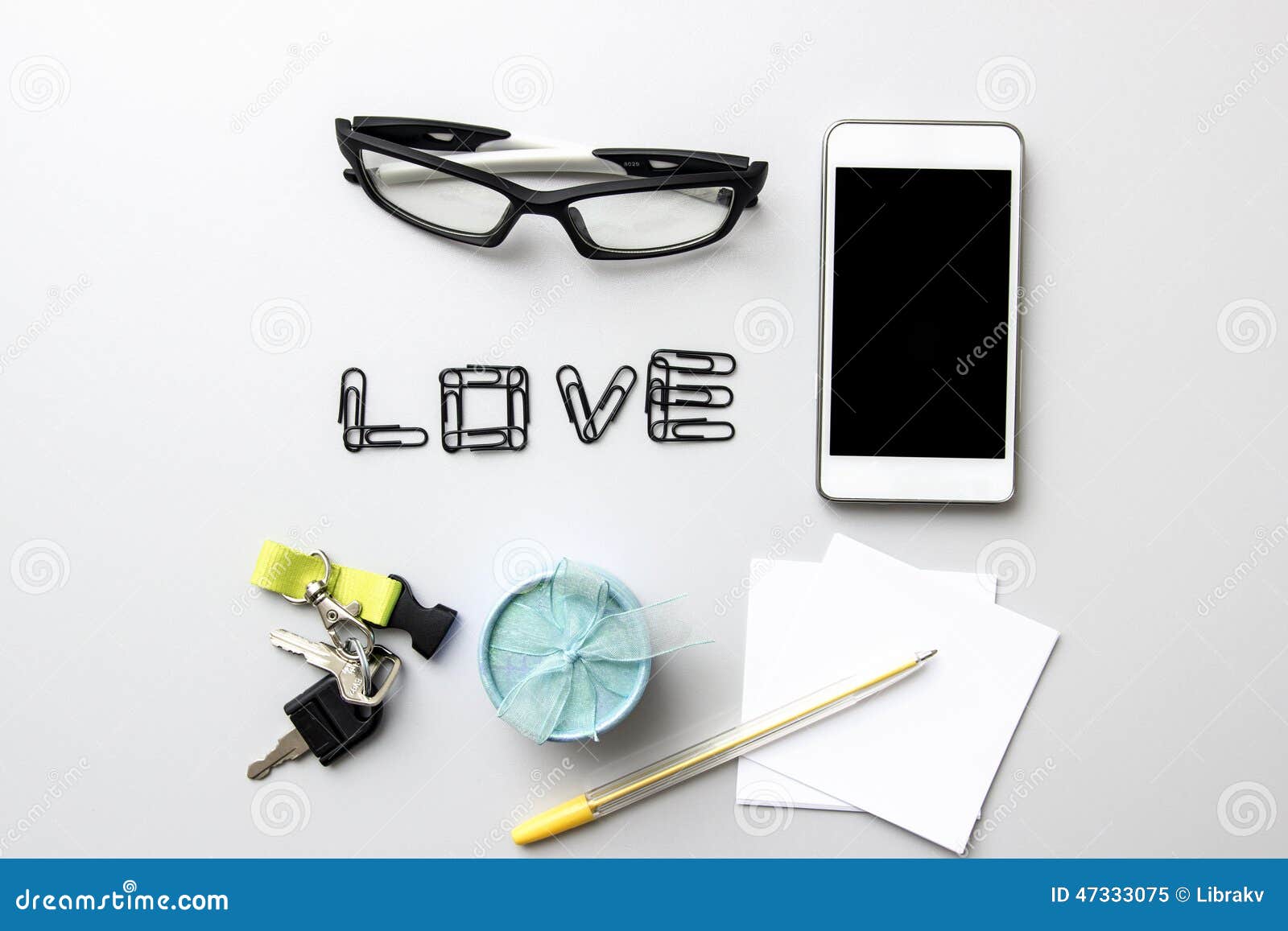 Different Business Objects on Wooden Desk. Stock Image - Image of desk ...