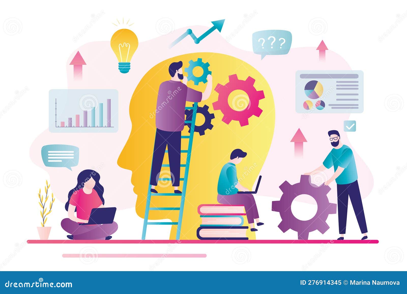 Different Business People Improving Skills. Concept of Self-development ... Different Business People Improving Skills. Concept of Self-development ...