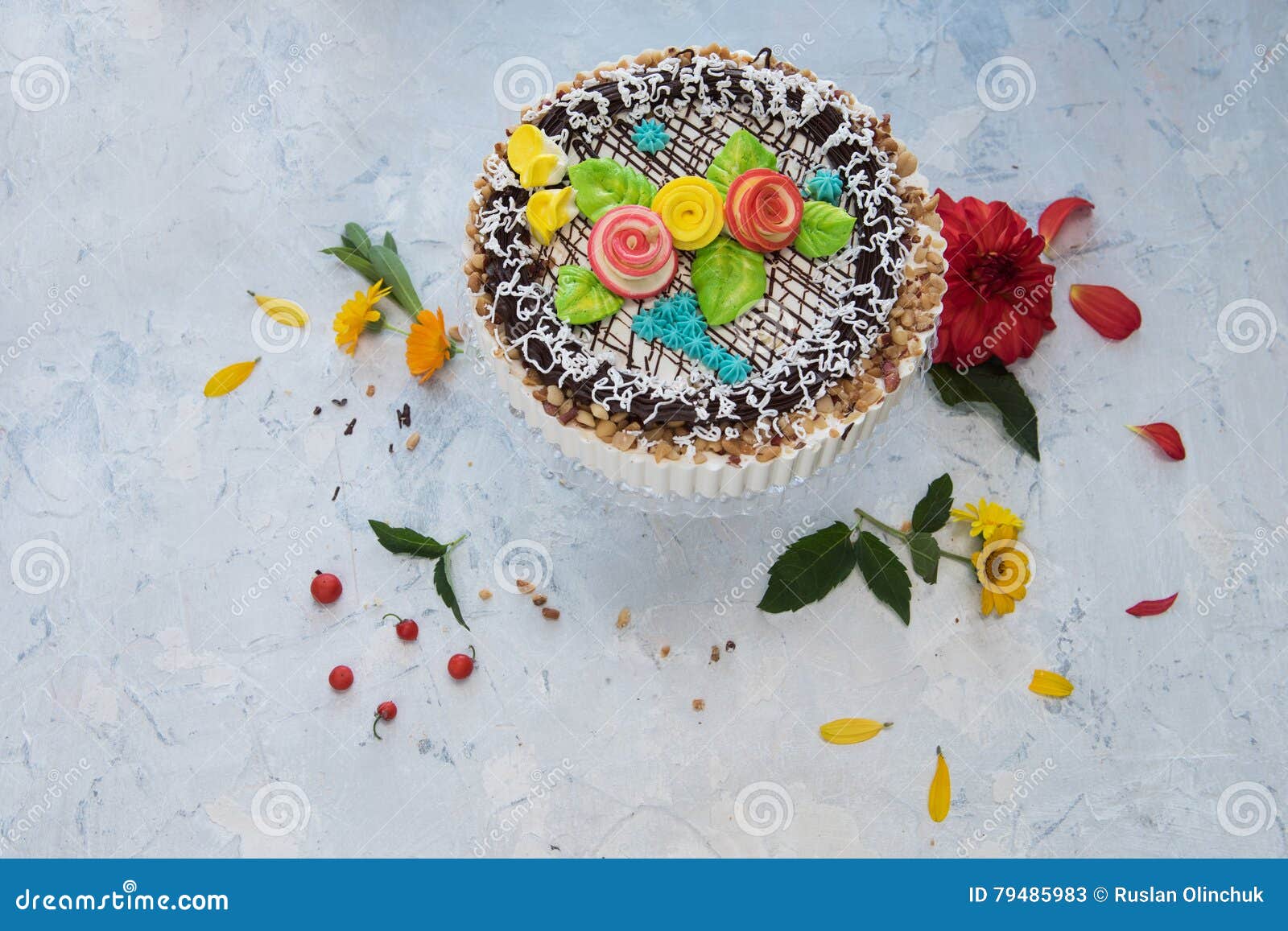 Different Cakes Composition Stock Image - Image of cafe, gourmet: 79485983
