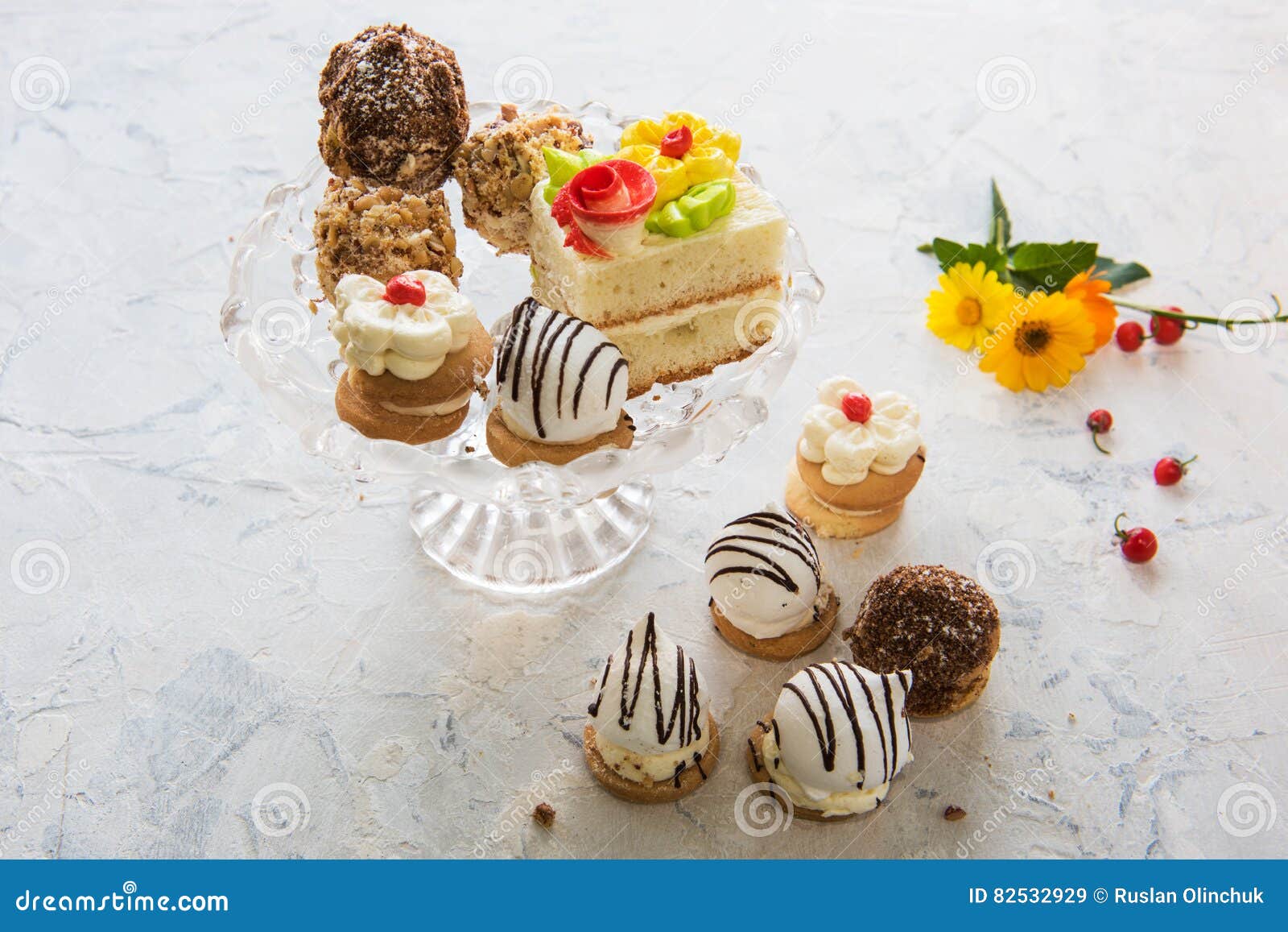 Different Cakes Composition Stock Image - Image of luxury, party: 82532929
