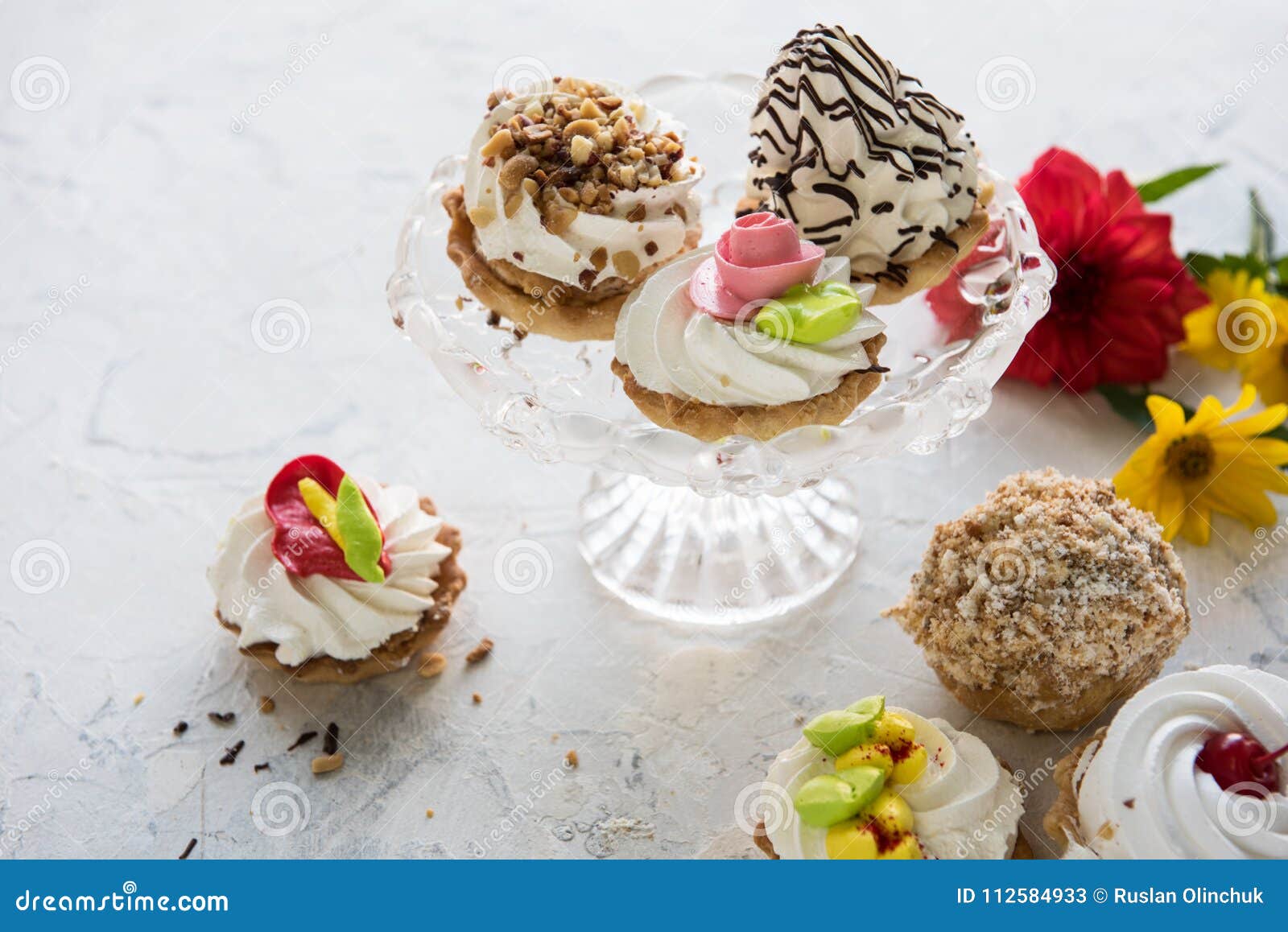 Different Cakes Composition Stock Image - Image of baked, cake: 112584933