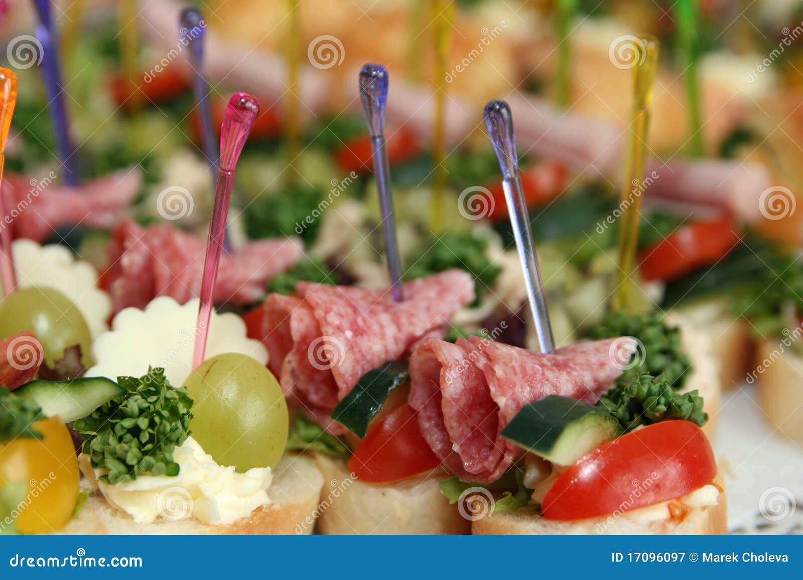 Different canapes stock image. Image of cheese, gourmet - 17096097