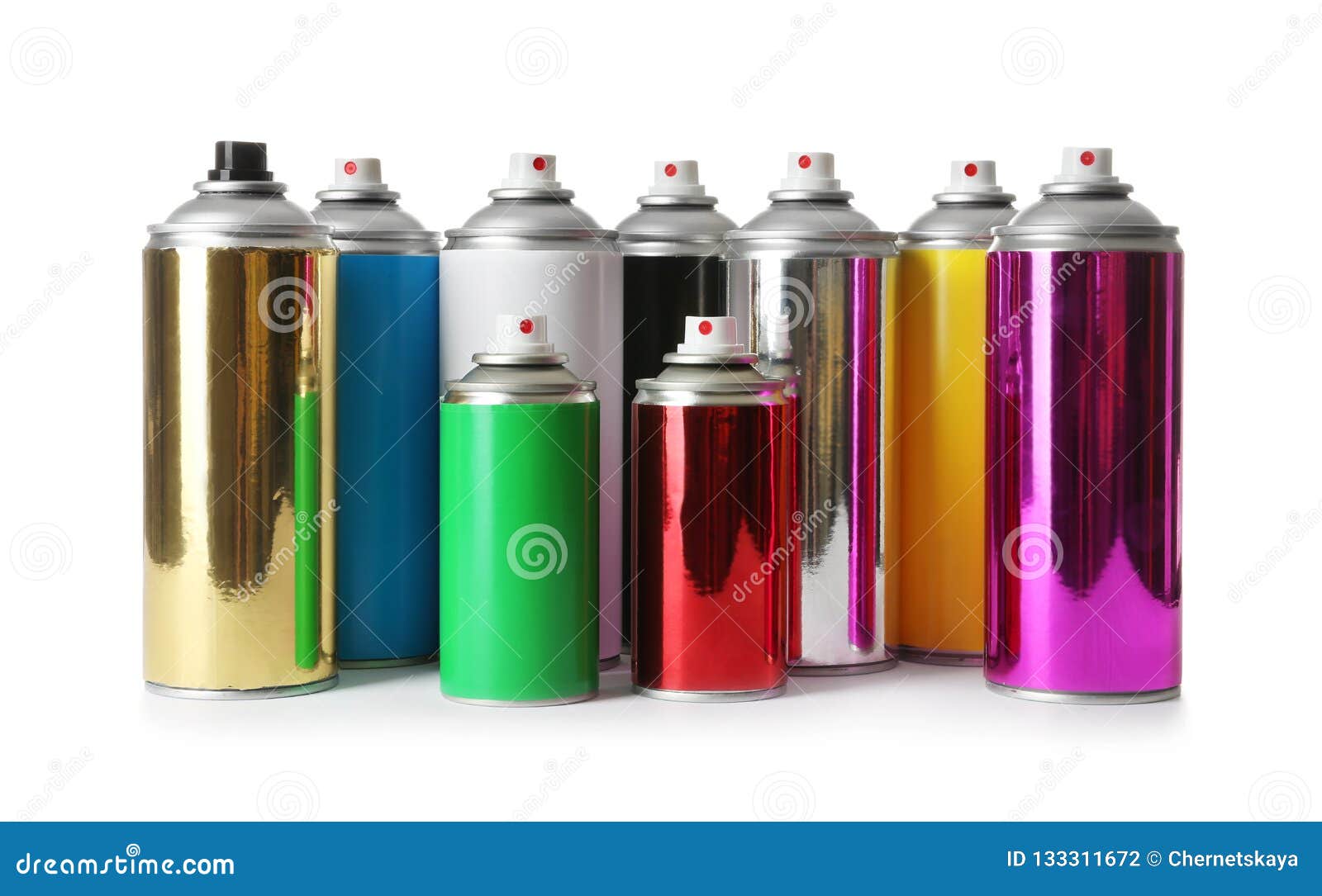 Spray Cans Packed With Plastic Tape Royalty-Free Stock Photography ...