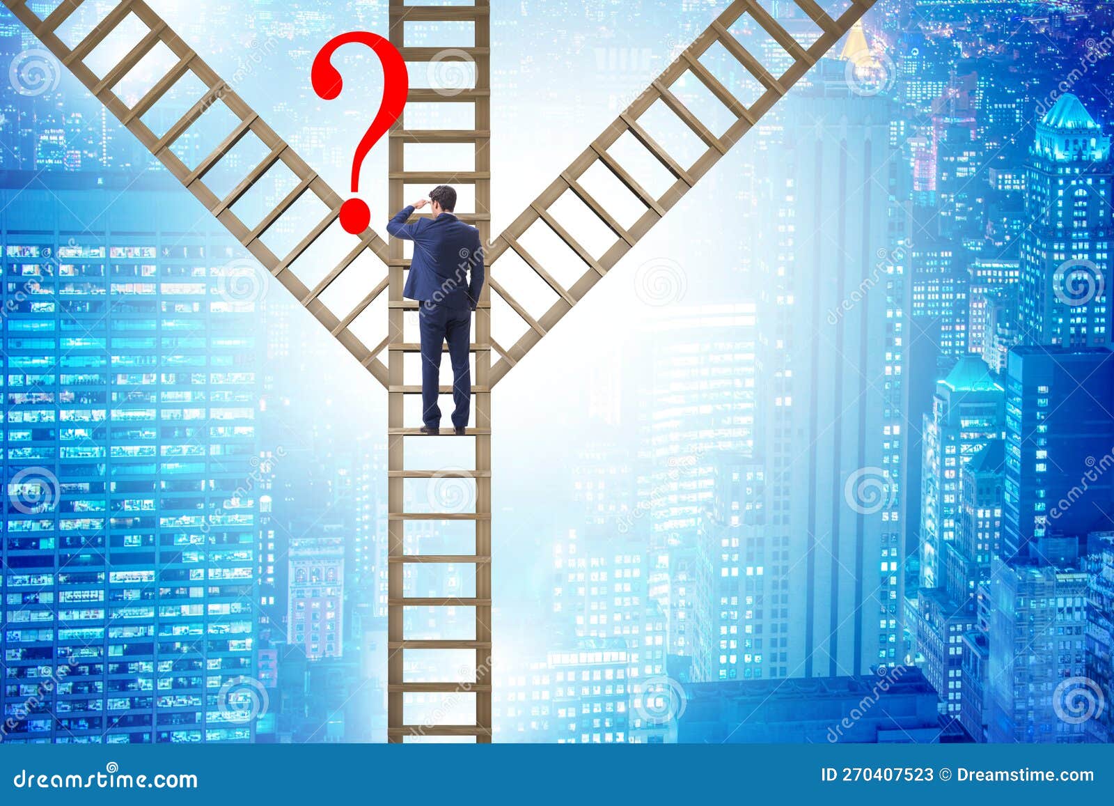 Different Career Path Concept with Businessman Stock Image - Image of ...