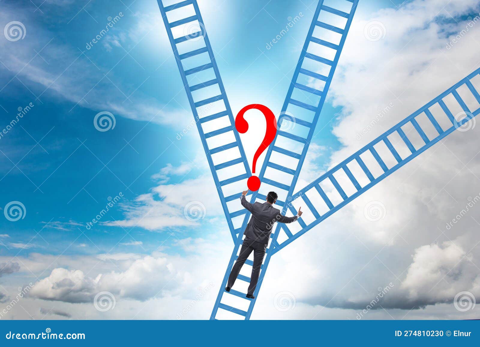 Different Career Path Concept with Businessman Stock Photo - Image of ...