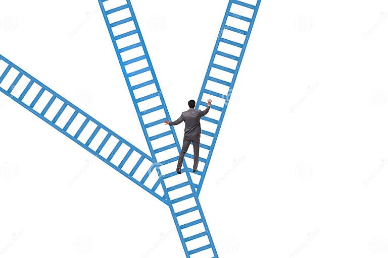 Different Career Path Concept with Businessman Stock Photo - Image of ...