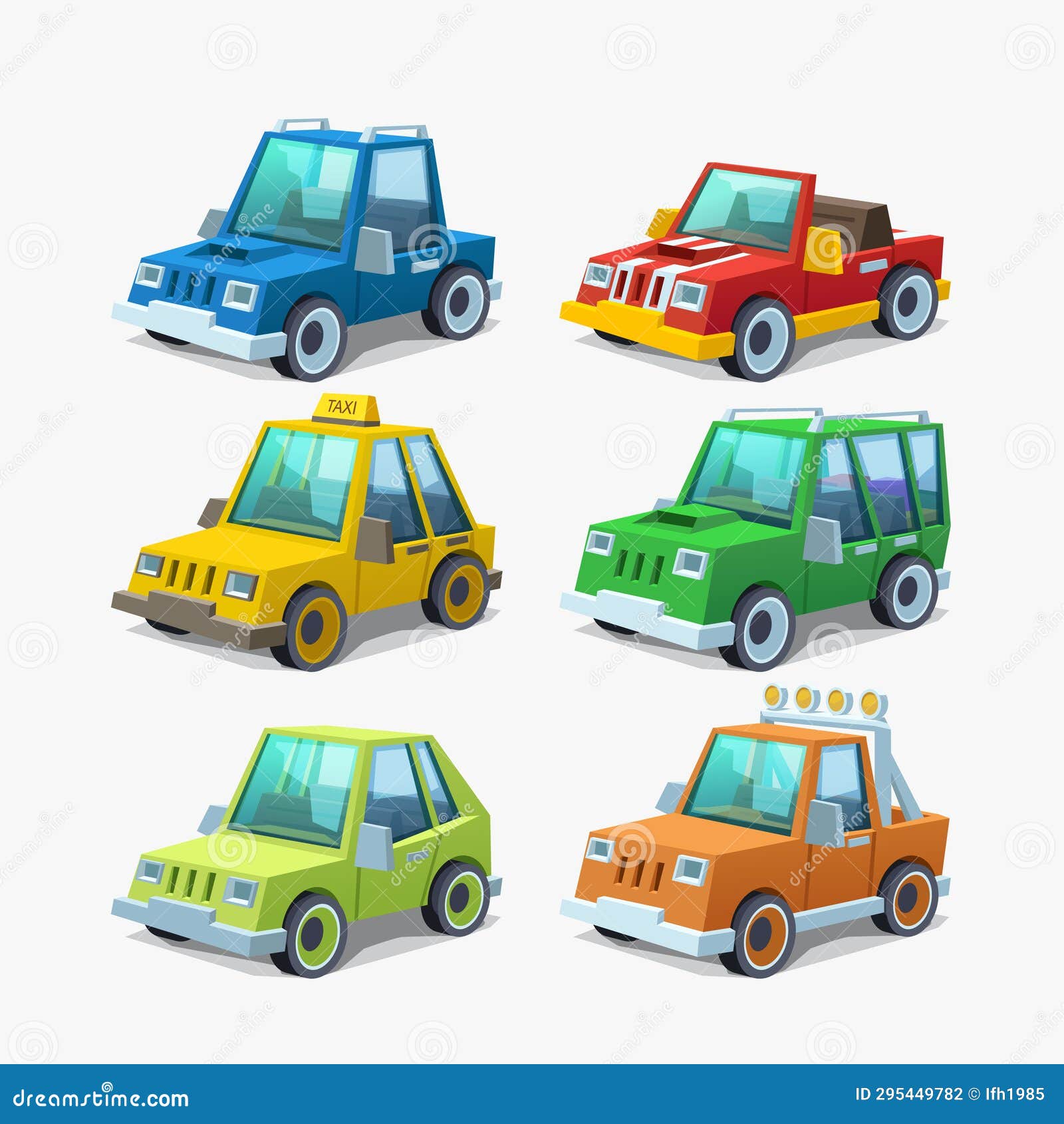A Different Cars Cartoon Design in Set Stock Vector - Illustration of ...