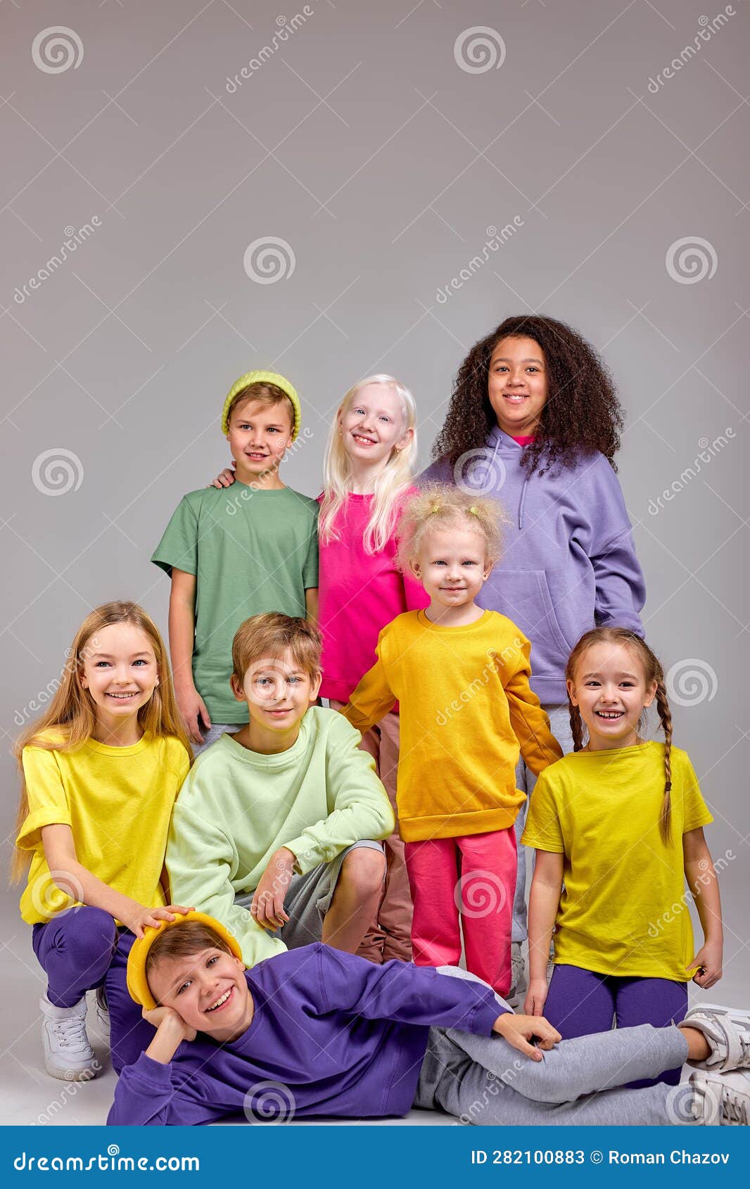 Different Cheerful Children Has Good Relationship Amonhg Each Other ...