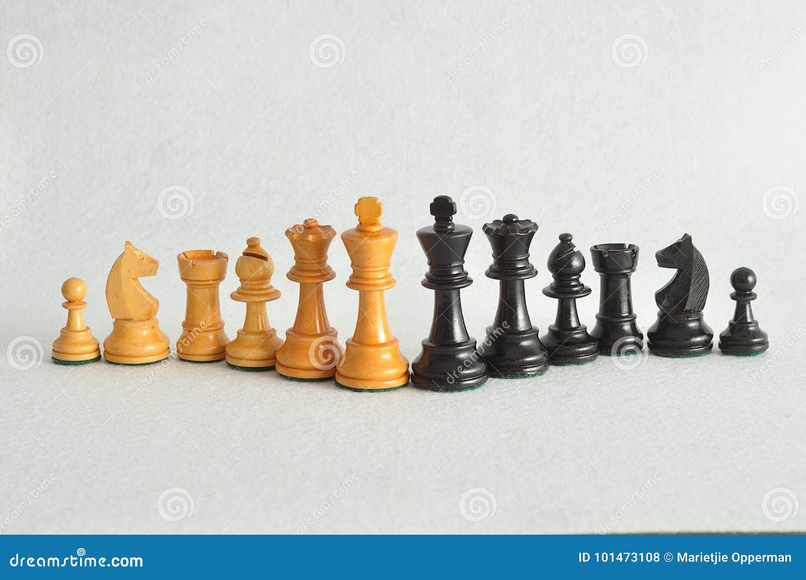 Different Chess Pieces Isolated on a White Background Stock Photo ...