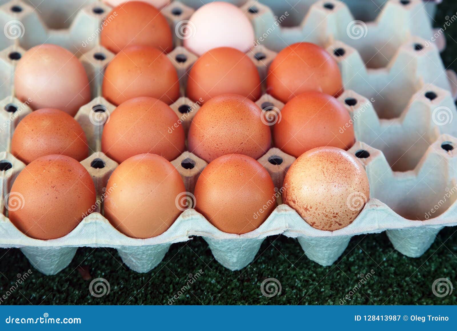 Different Chicken Eggs in a Box Stock Image - Image of isolated, diet ...