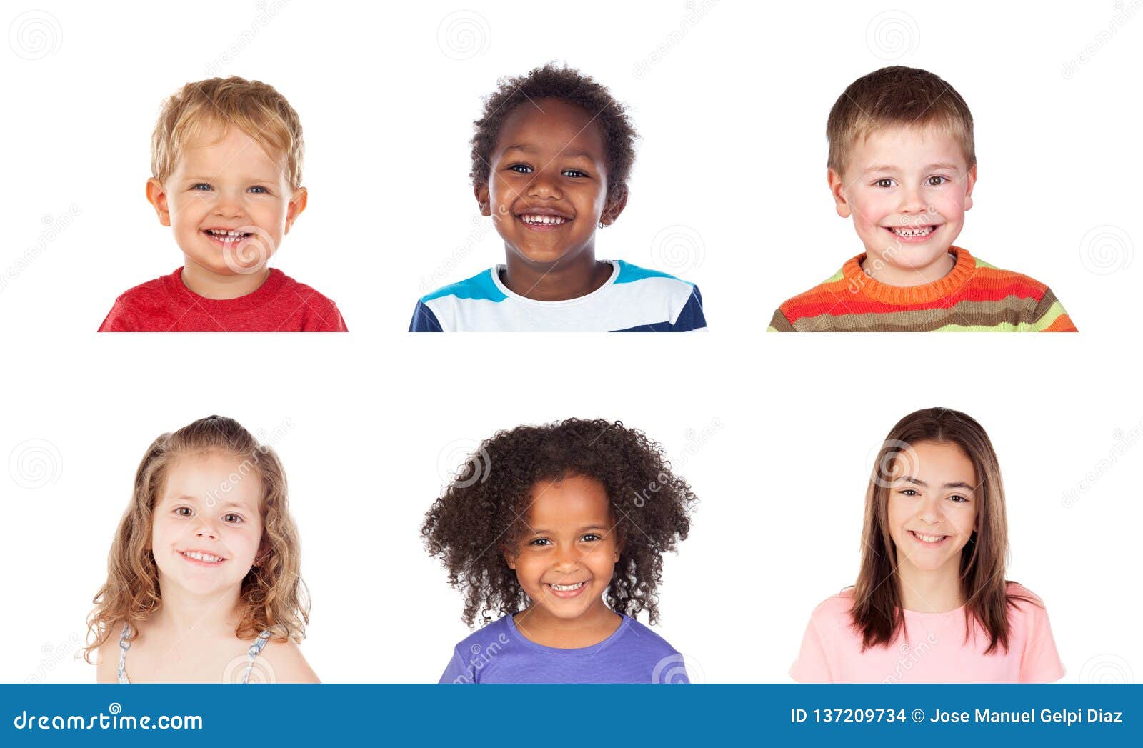 Different Children Laughing Stock Photo - Image of childhood, face ...