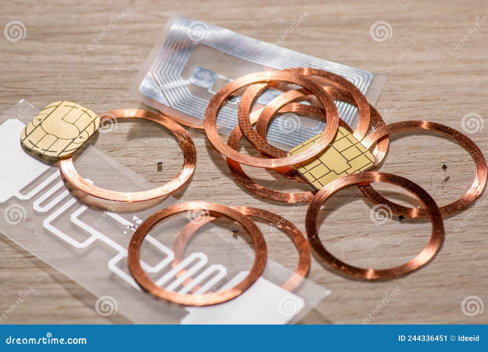 Different Chip Types, Contact Chip, RFID Combination Stock Image ...
