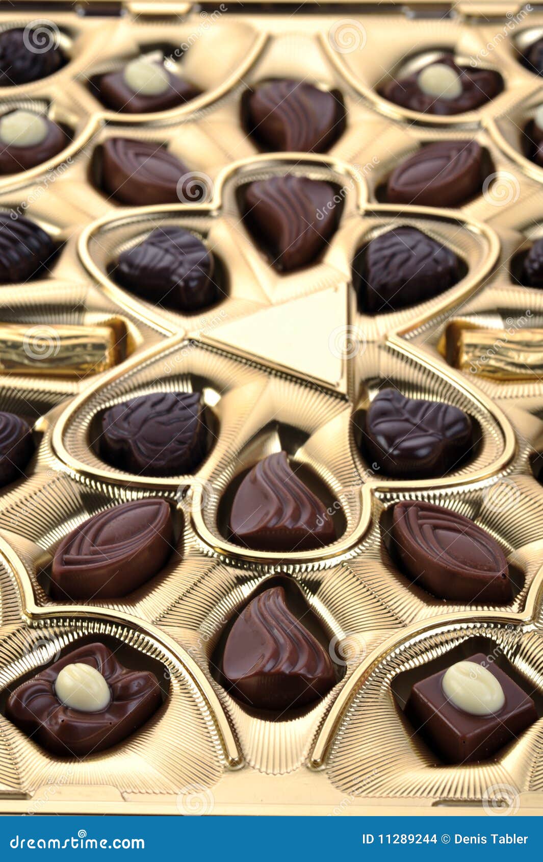 Different chocolate in box stock photo. Image of candy - 11289244