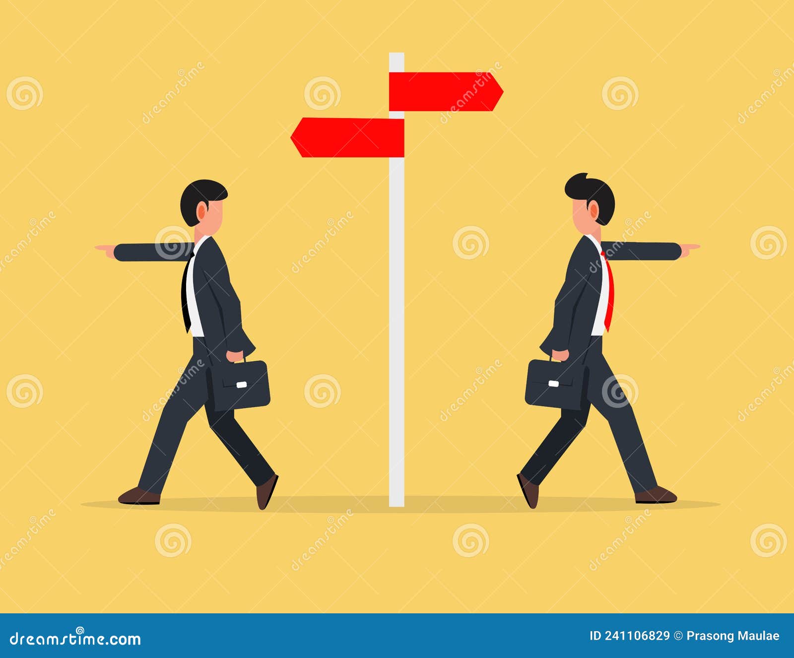 Different Choice. Businessman Choose Different Paths. Stock Vector ...