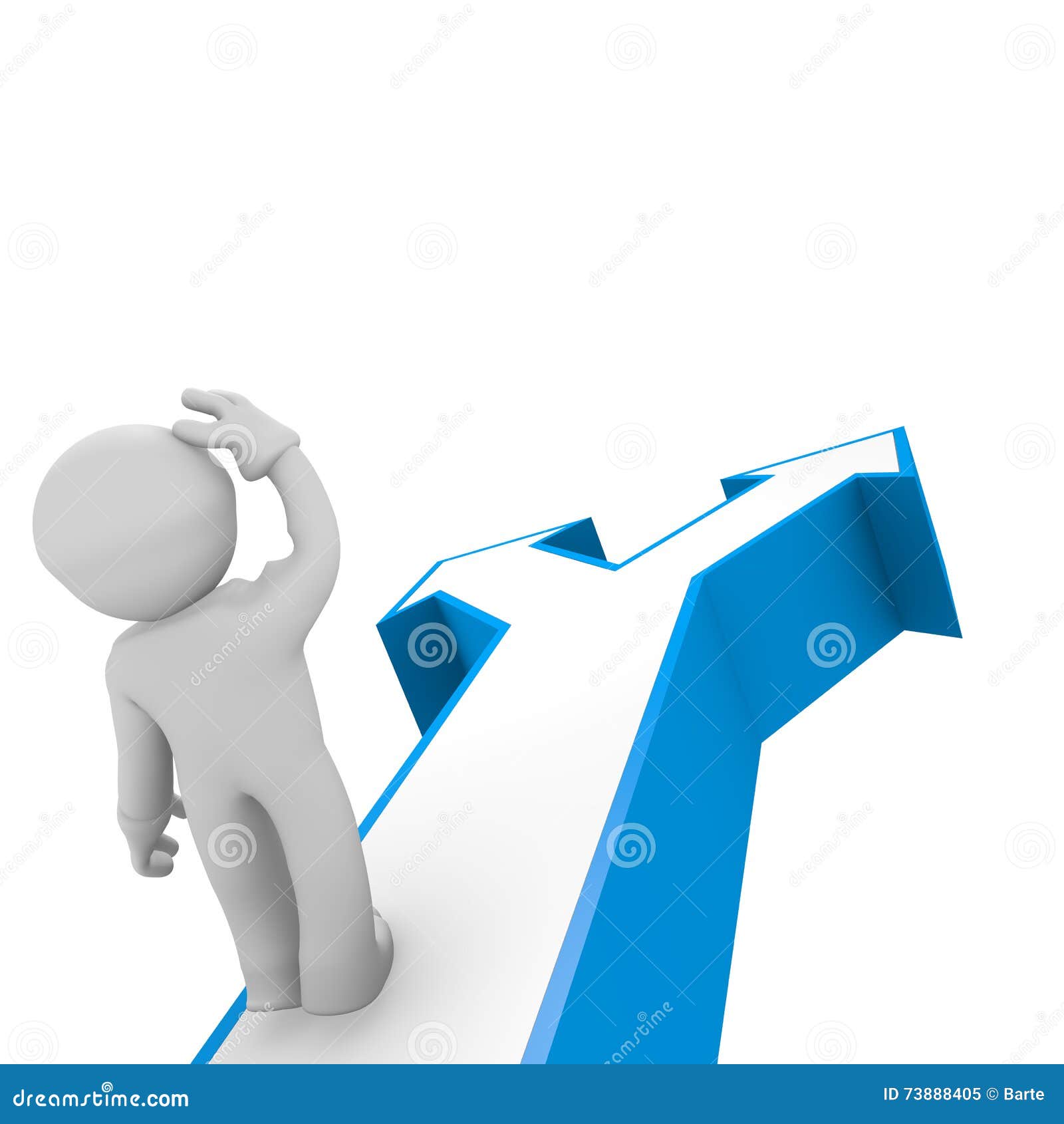 Different Choices Concept, 3d Rendering Stock Illustration ...