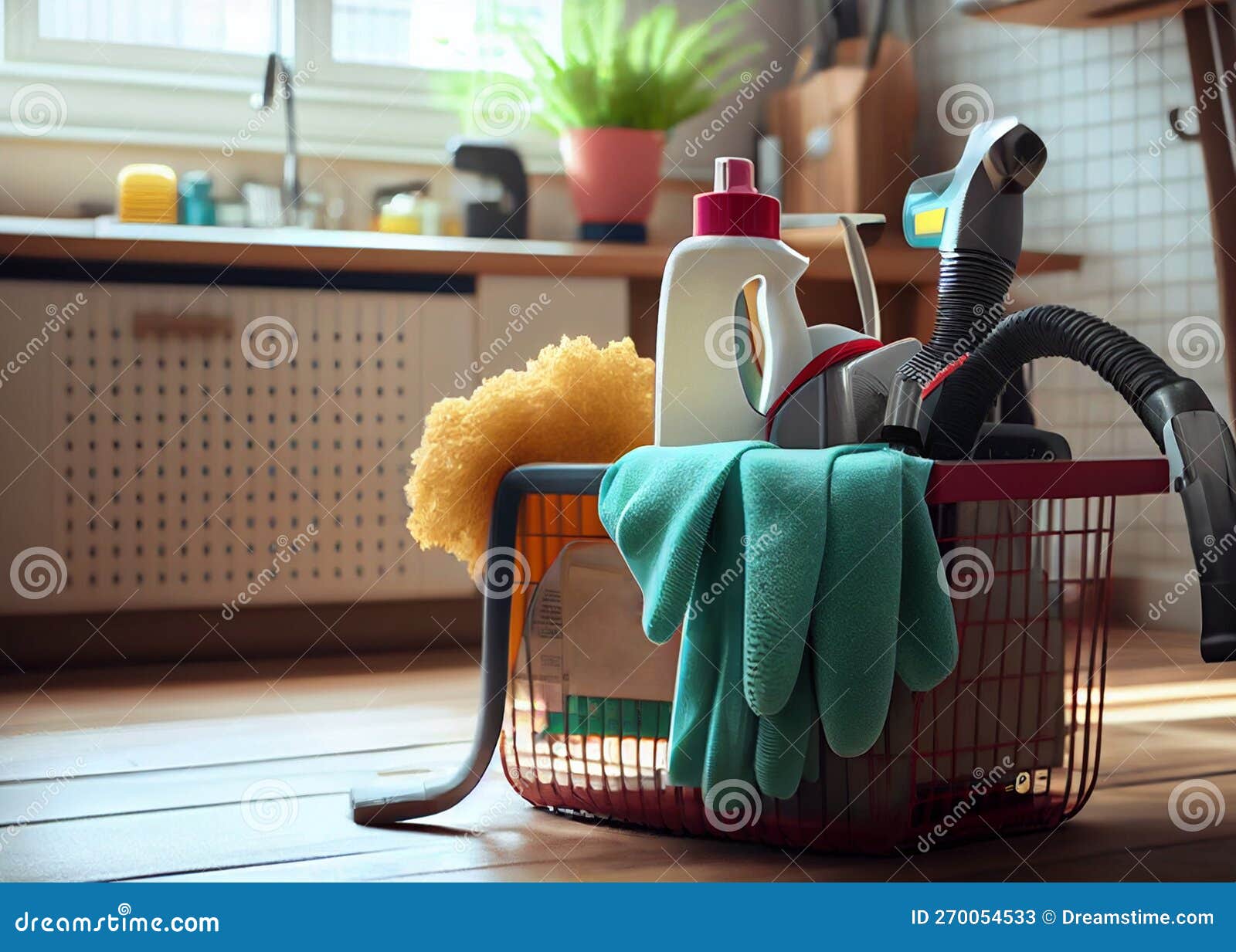 Different Cleaning Supplies in Boxes, AI Generated Stock Illustration ...