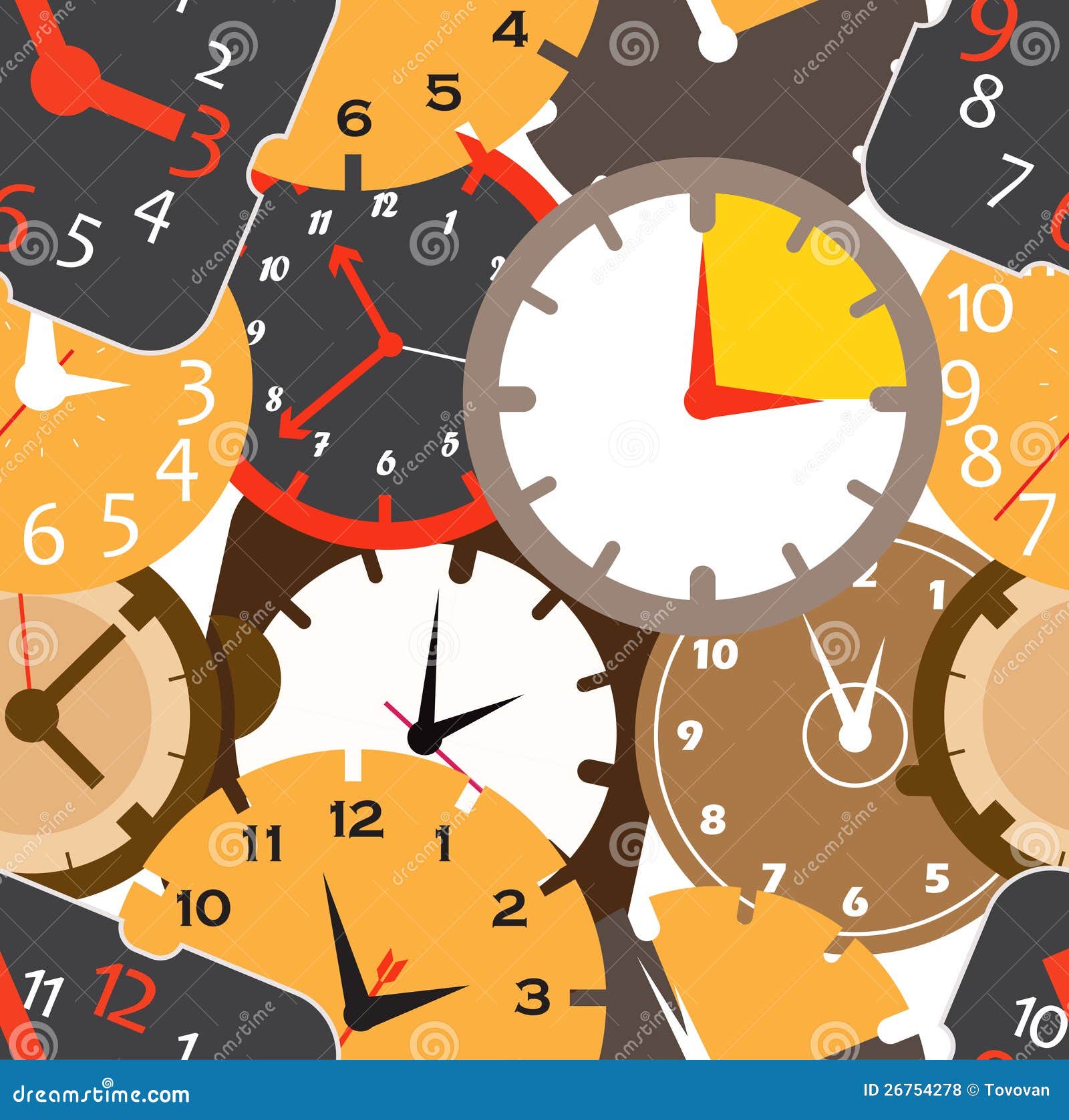 Different clocks stock vector. Illustration of alarm - 26754278