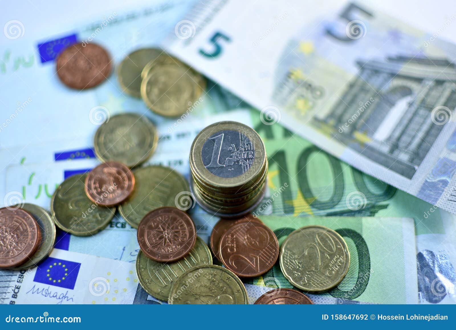 Different Close Up EURO Bank Note and Currency Stock Photo - Image of ...