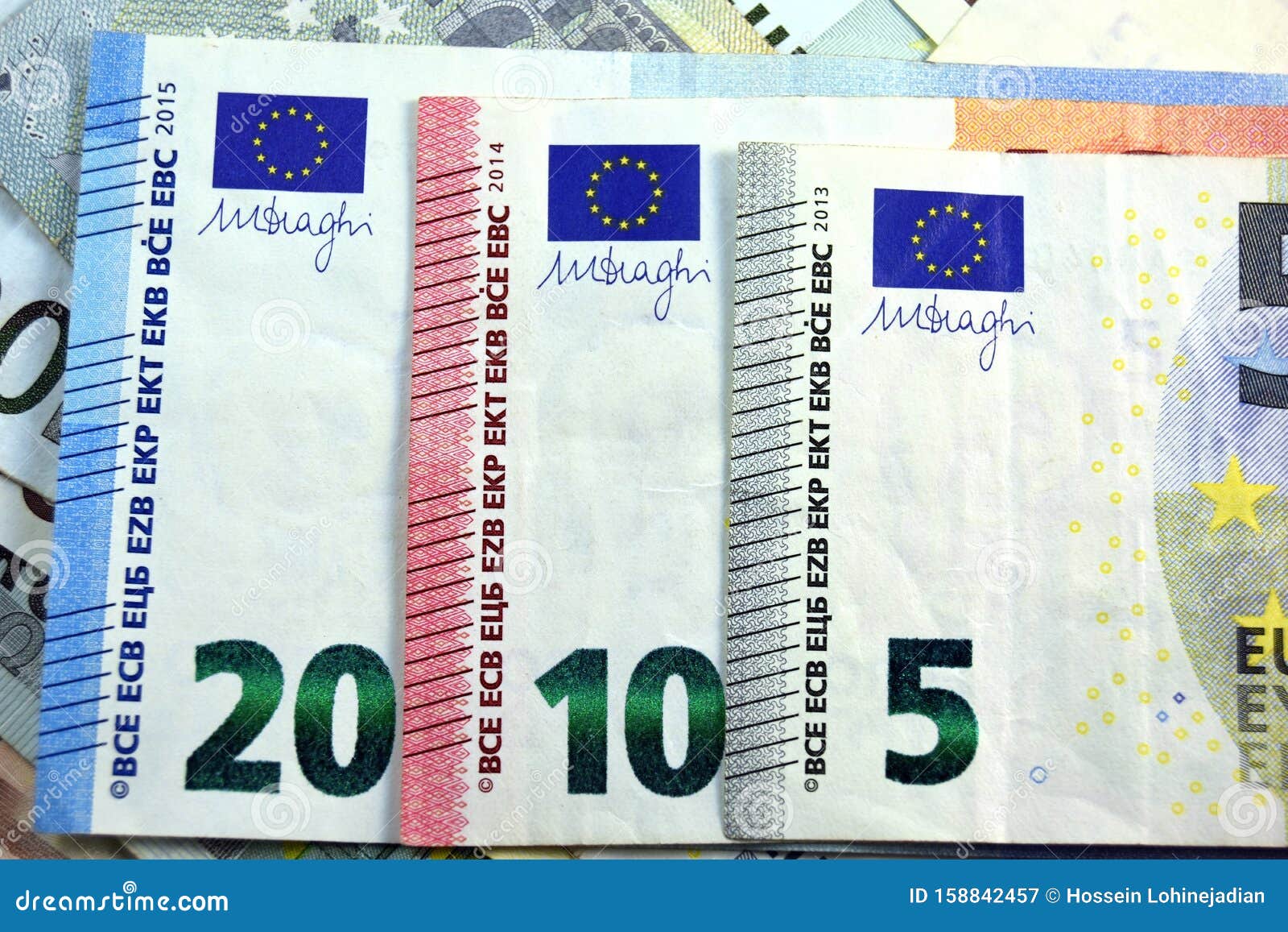 Different Close Up EURO Bank Note and Currency Stock Image - Image of ...