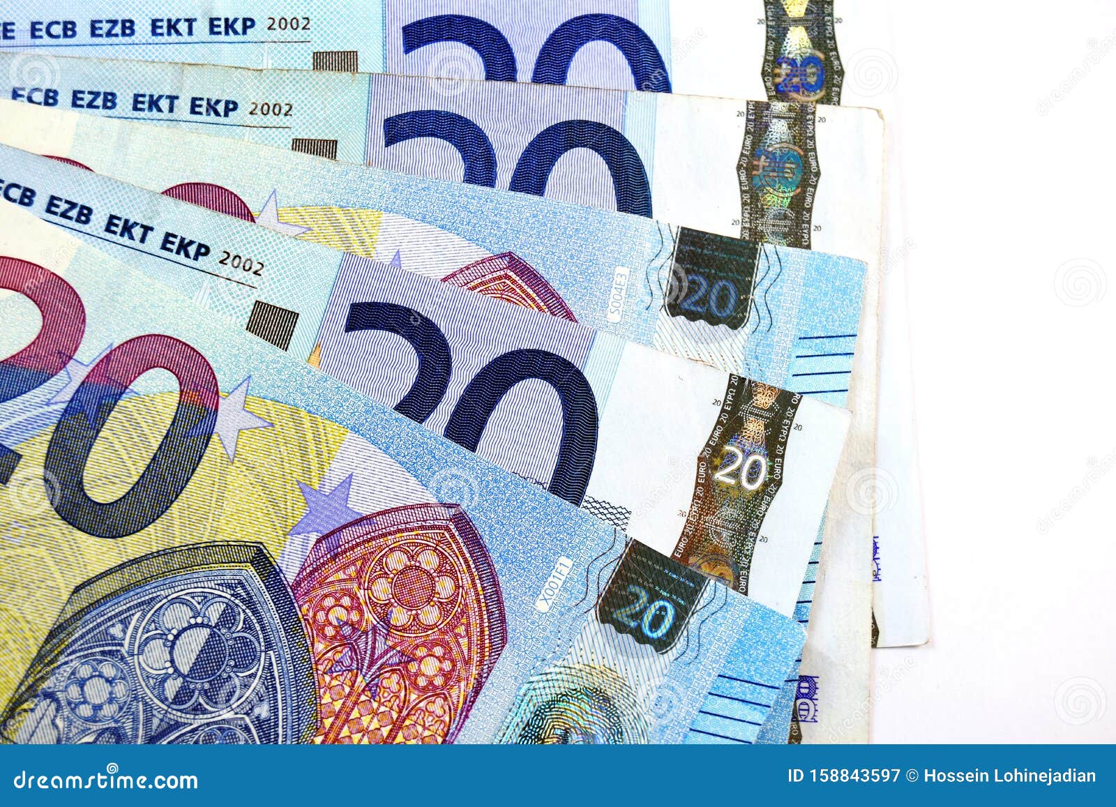 Different Close Up EURO Bank Note and Currency Stock Image - Image of ...
