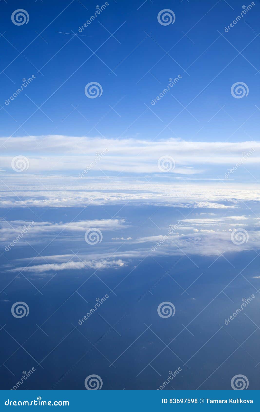 Different Clouds Below, View from a Plane Stock Photo - Image of ...