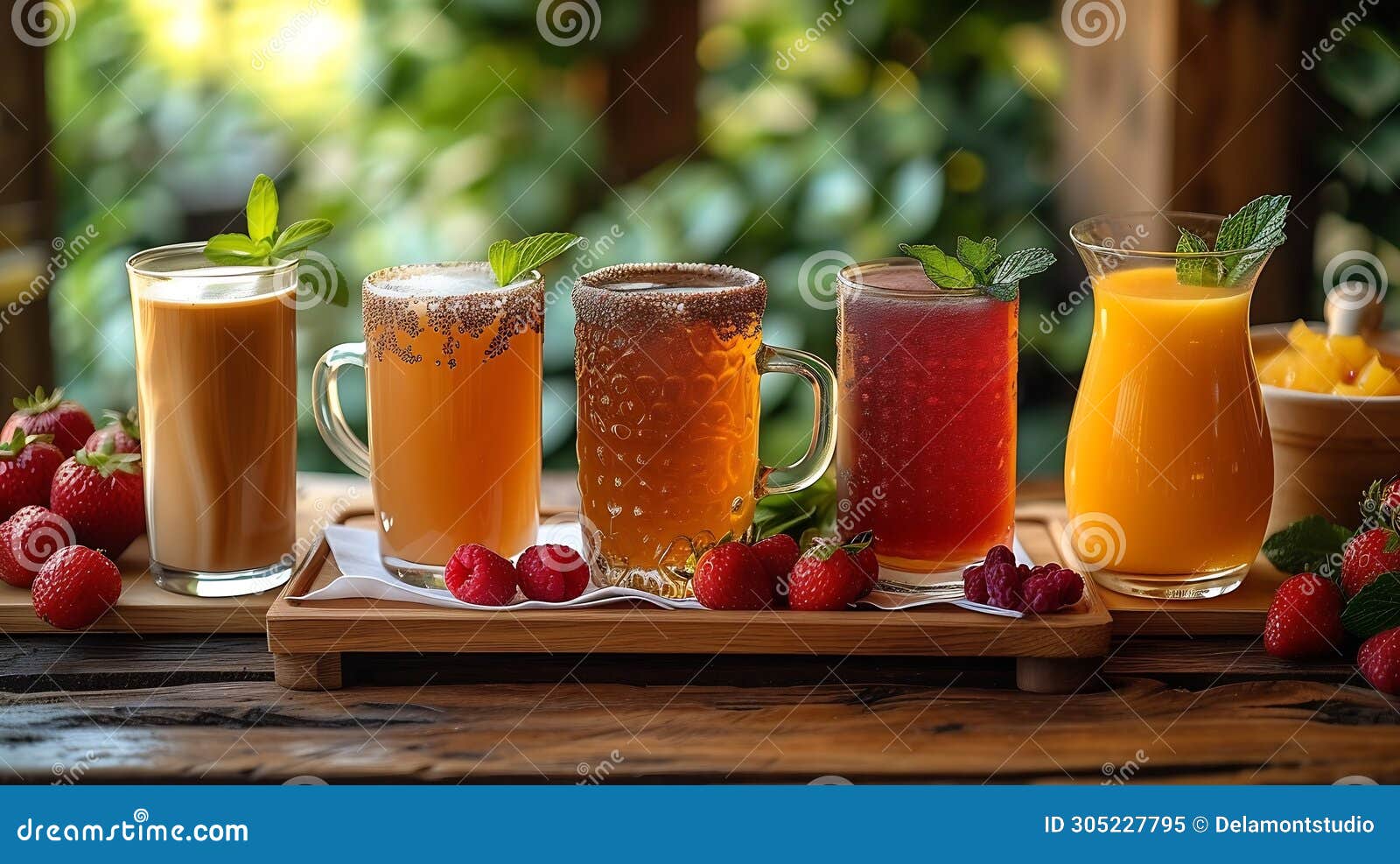 Different_cold_and_hot_drinks_on_wooden_table_1 Stock Image - Image of ...